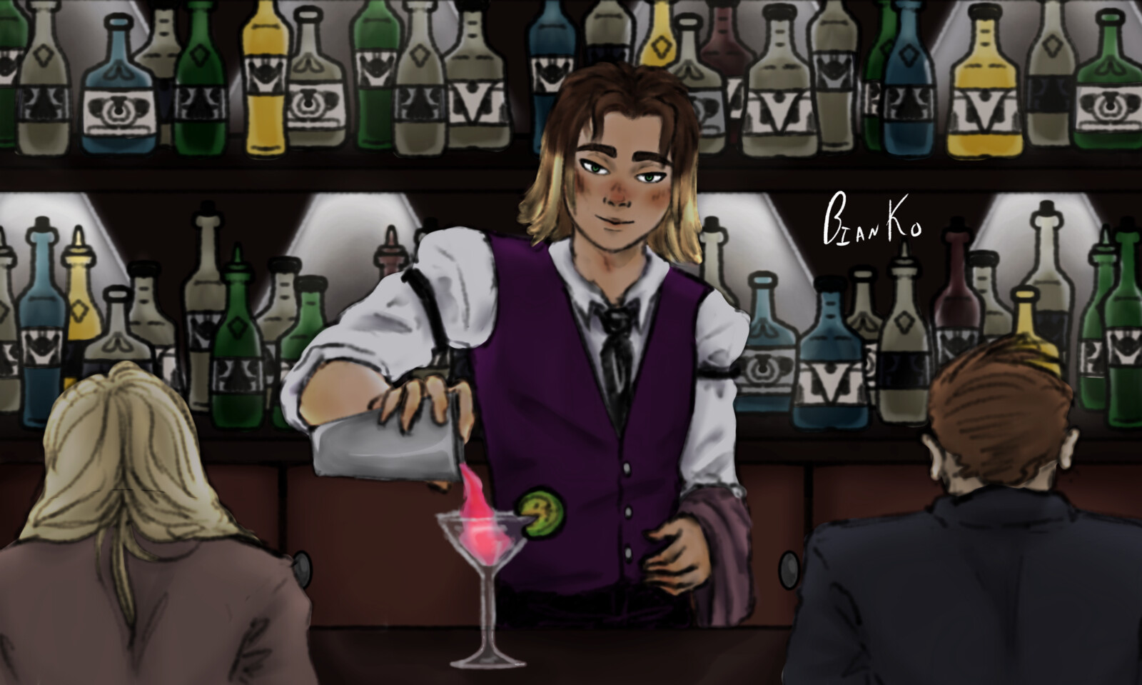 BianKo - The Green-Peach Bar