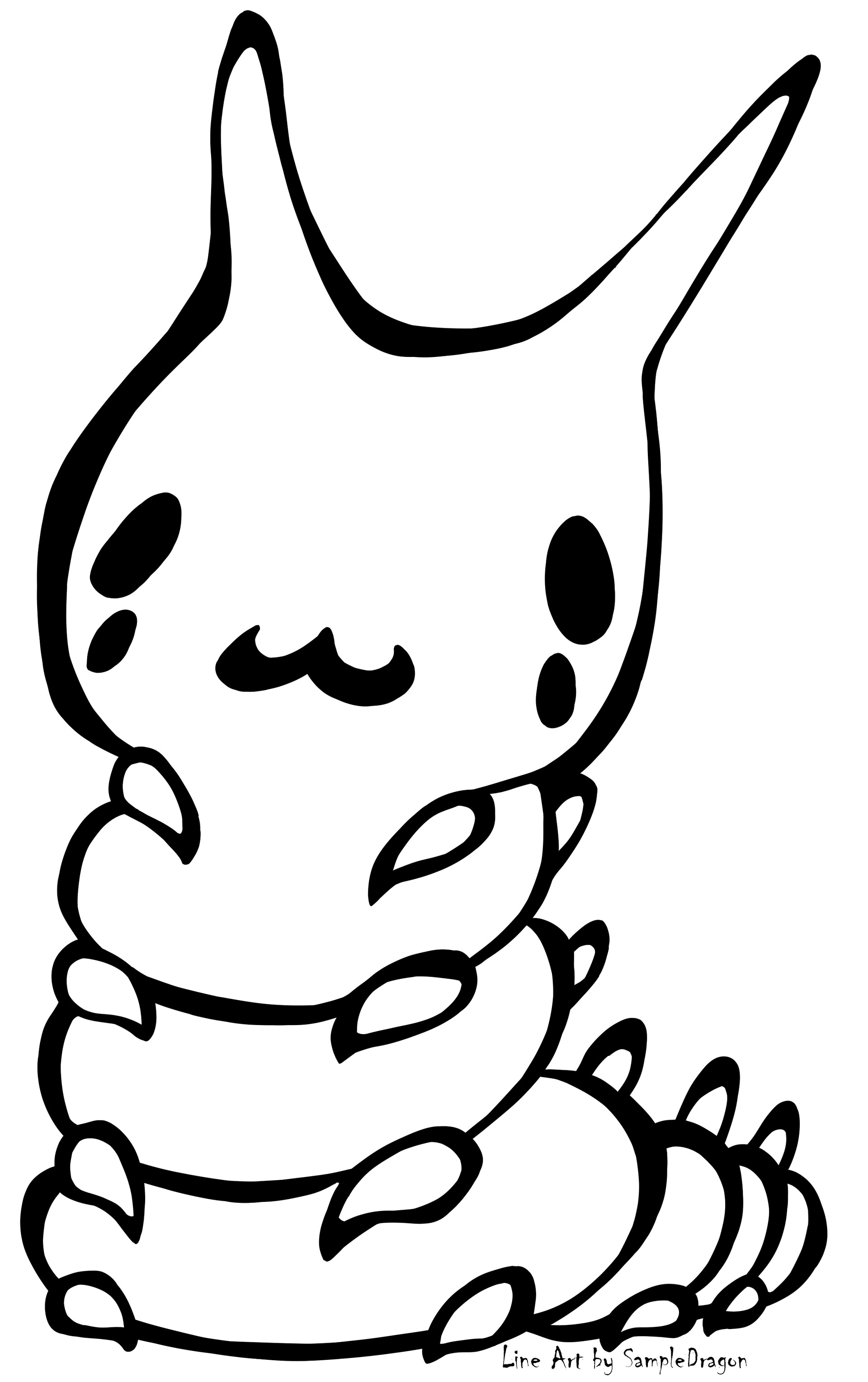 Chibi Emperor Caterpillar Coloring Page Free2Use by Sample the Dragon ...