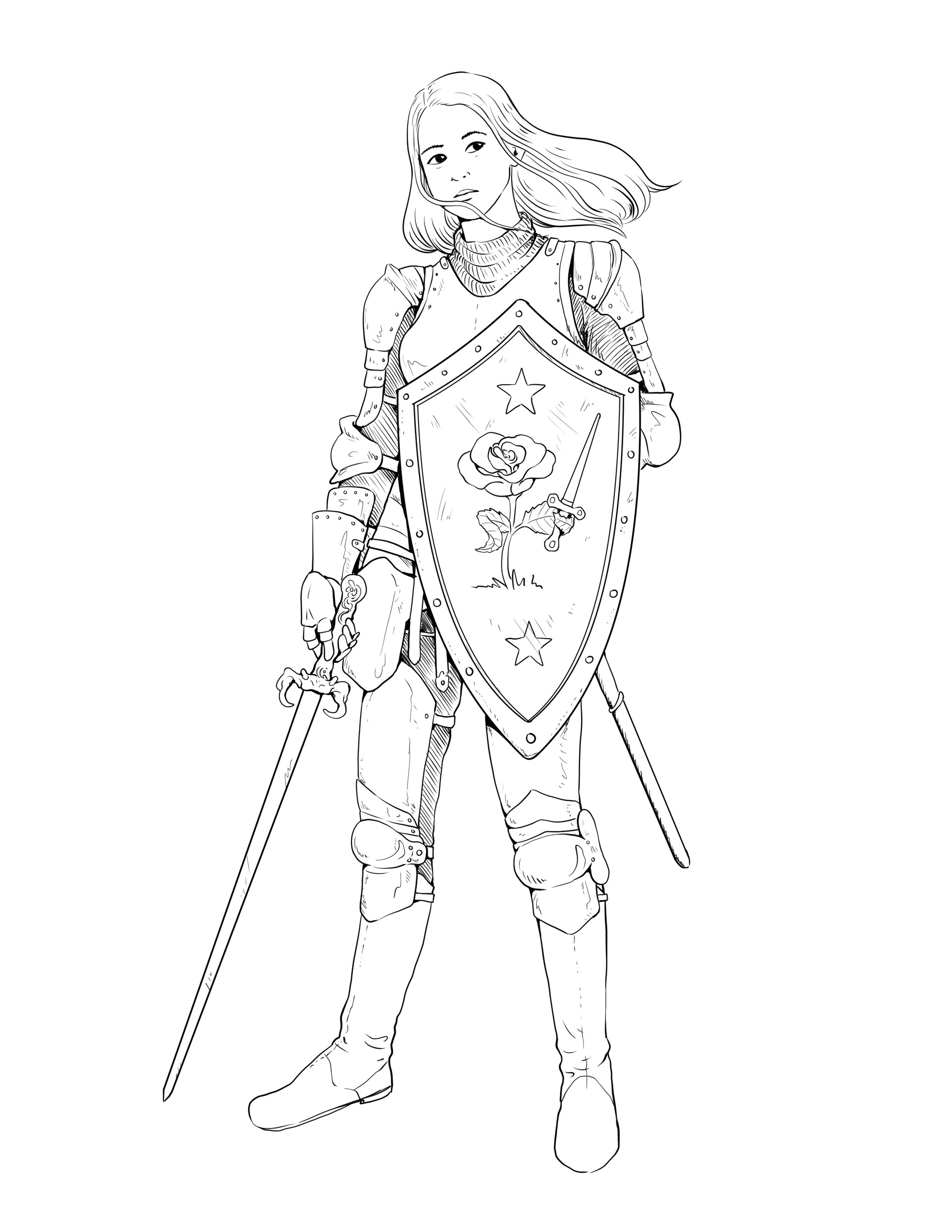 realistic medieval coloring pages