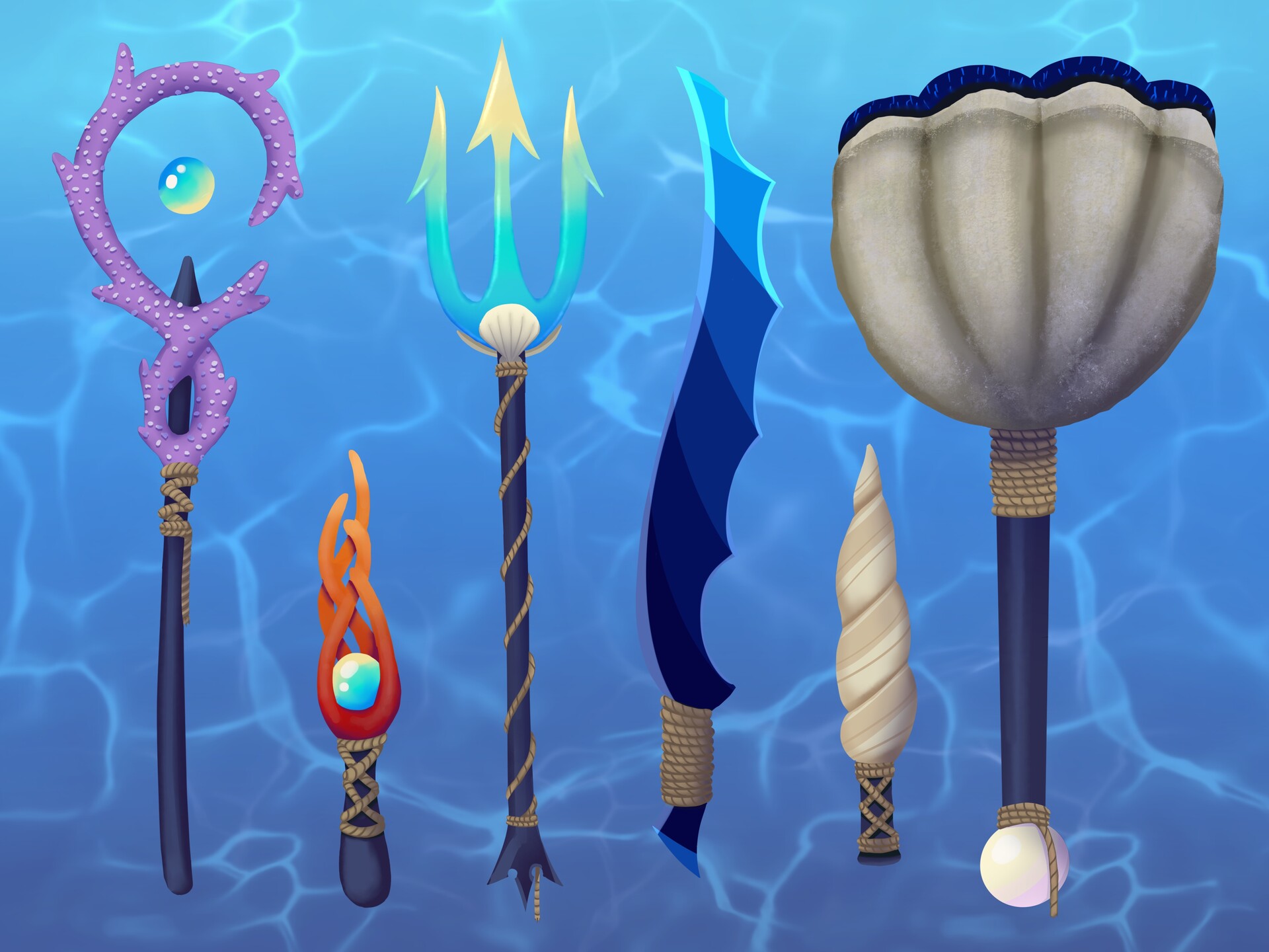 ArtStation - Elemental Weapon Sets