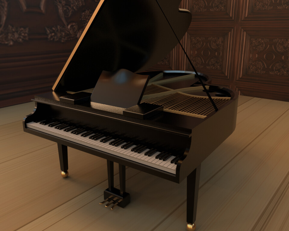 ArtStation - 3D Piano