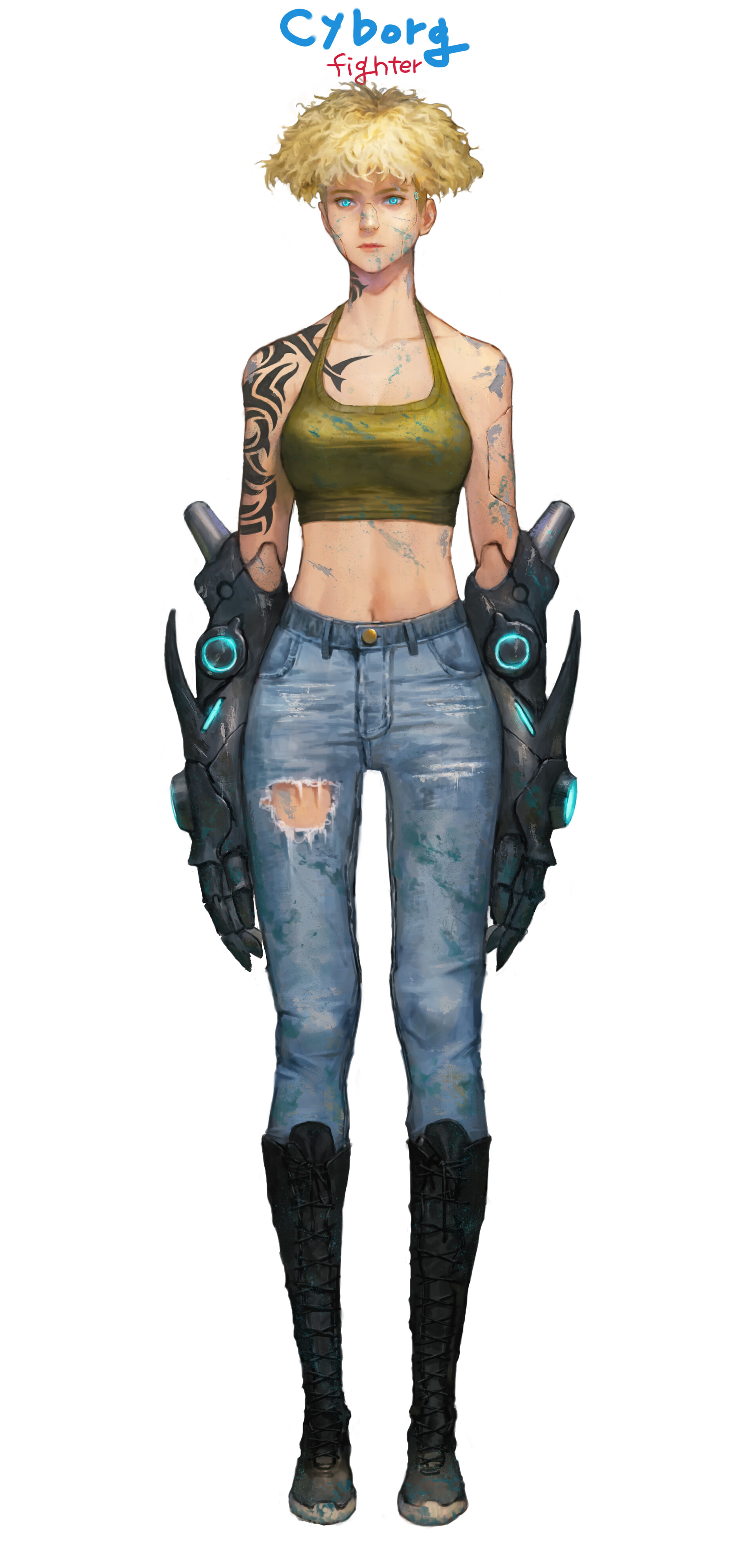 ArtStation - cyborg fighter