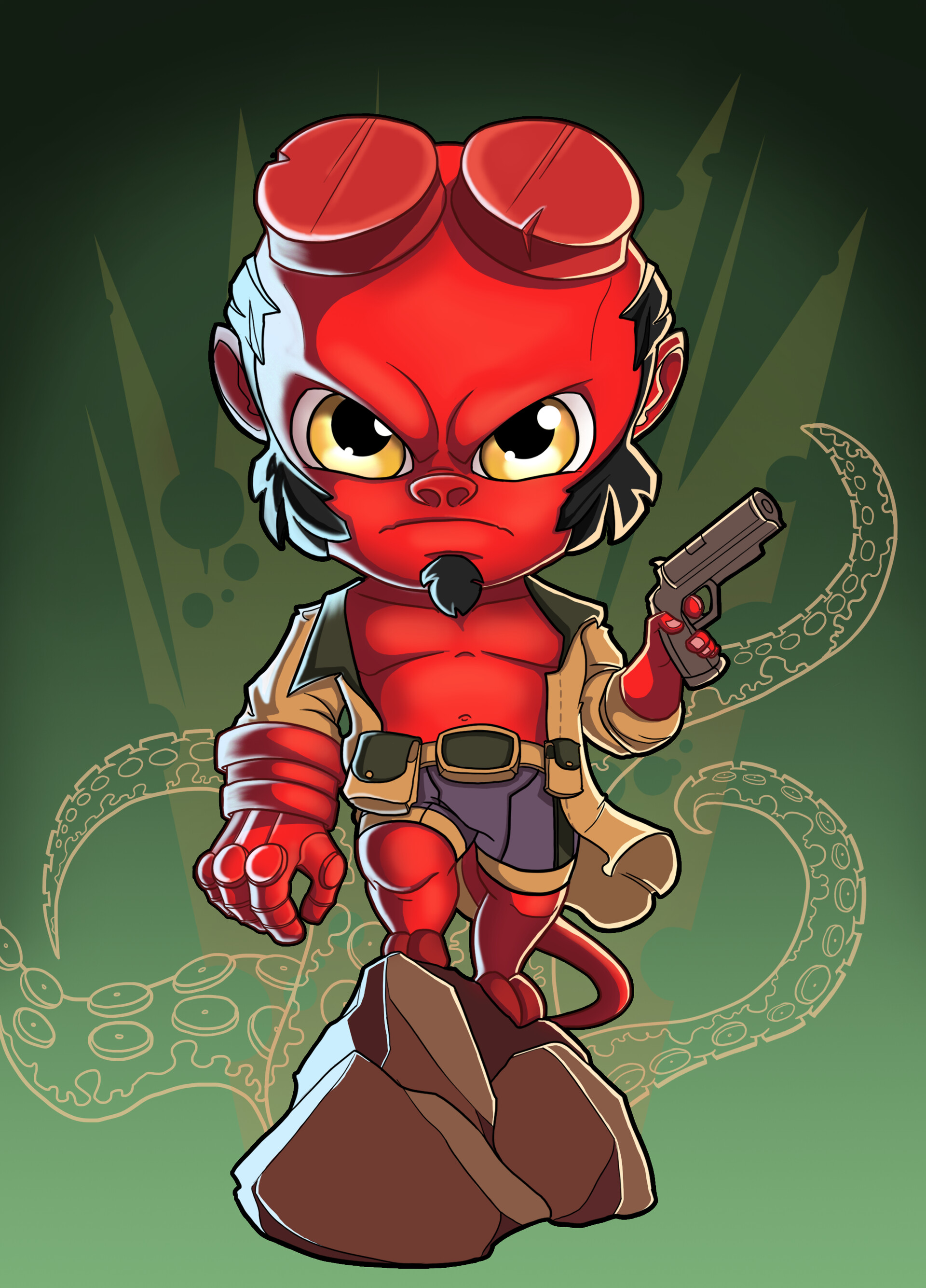 ArtStation - Hellboy Chibi Style