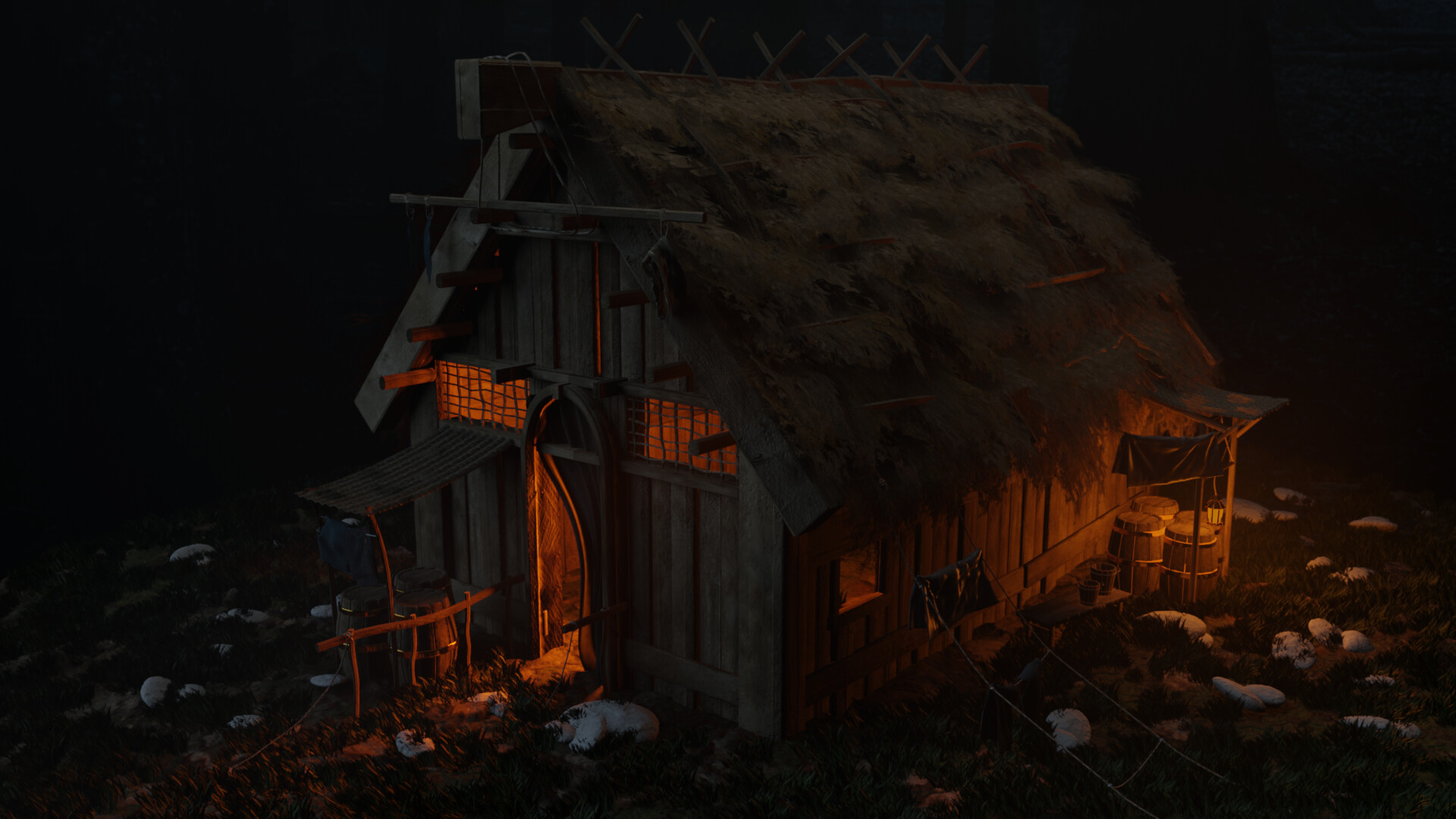 ArtStation - Medieval House Modeled in Blender