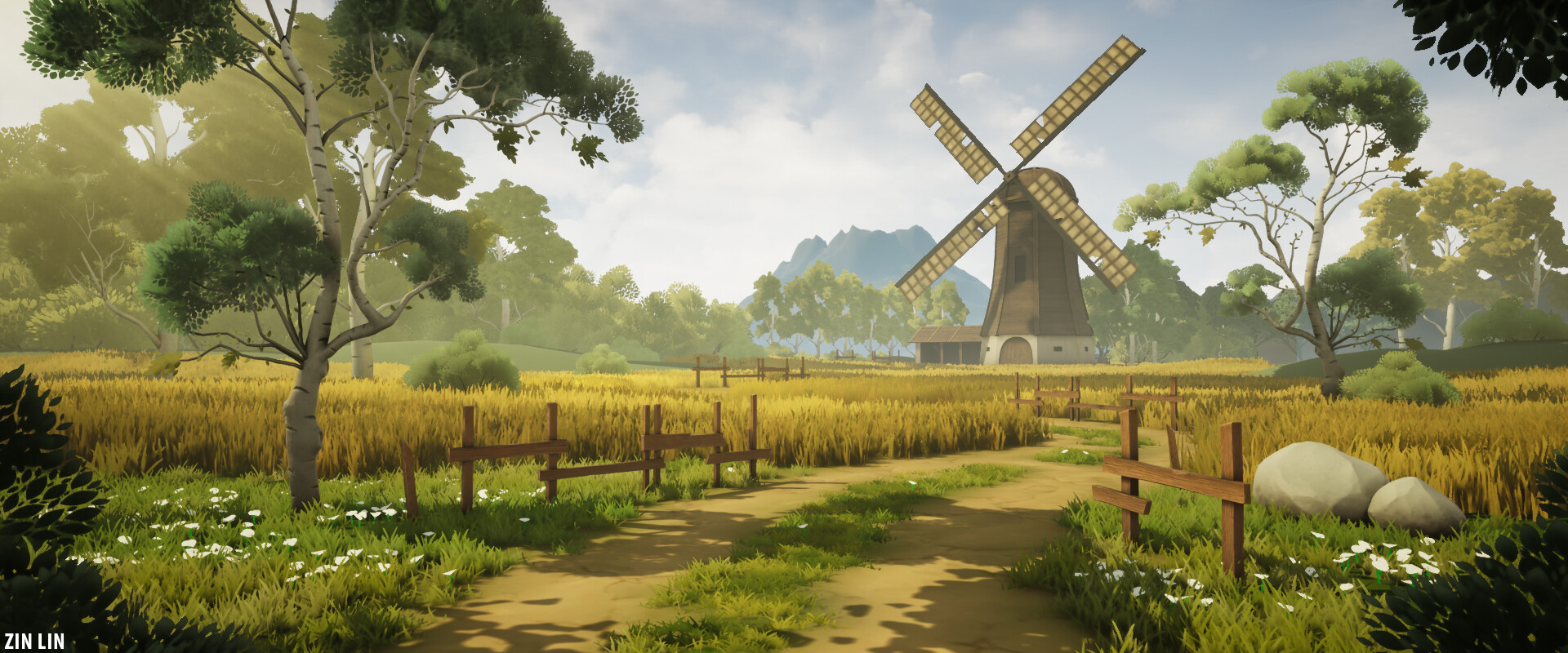 Zin Lin - Stylized_Windmill