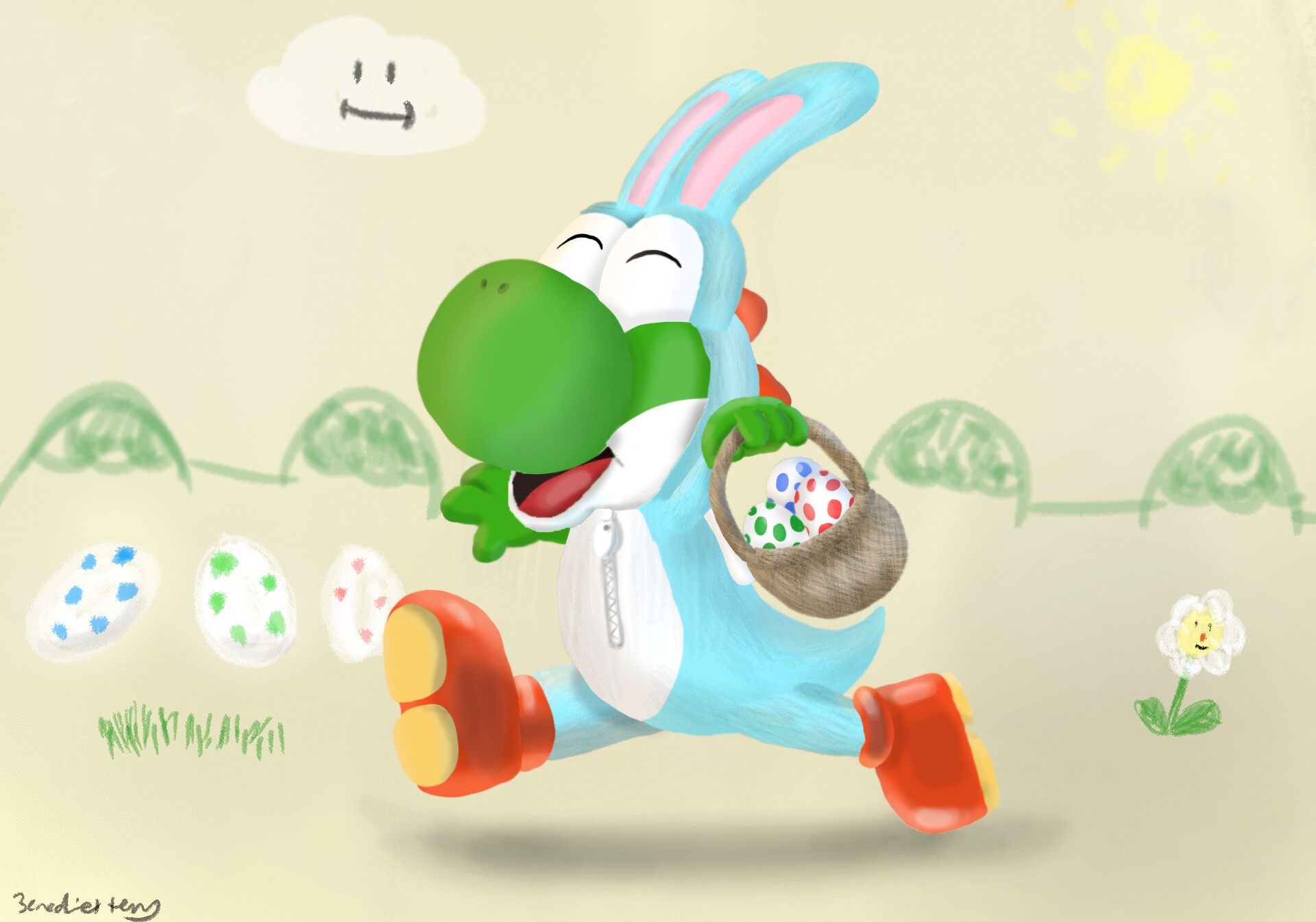 ArtStation - Easter Yoshi