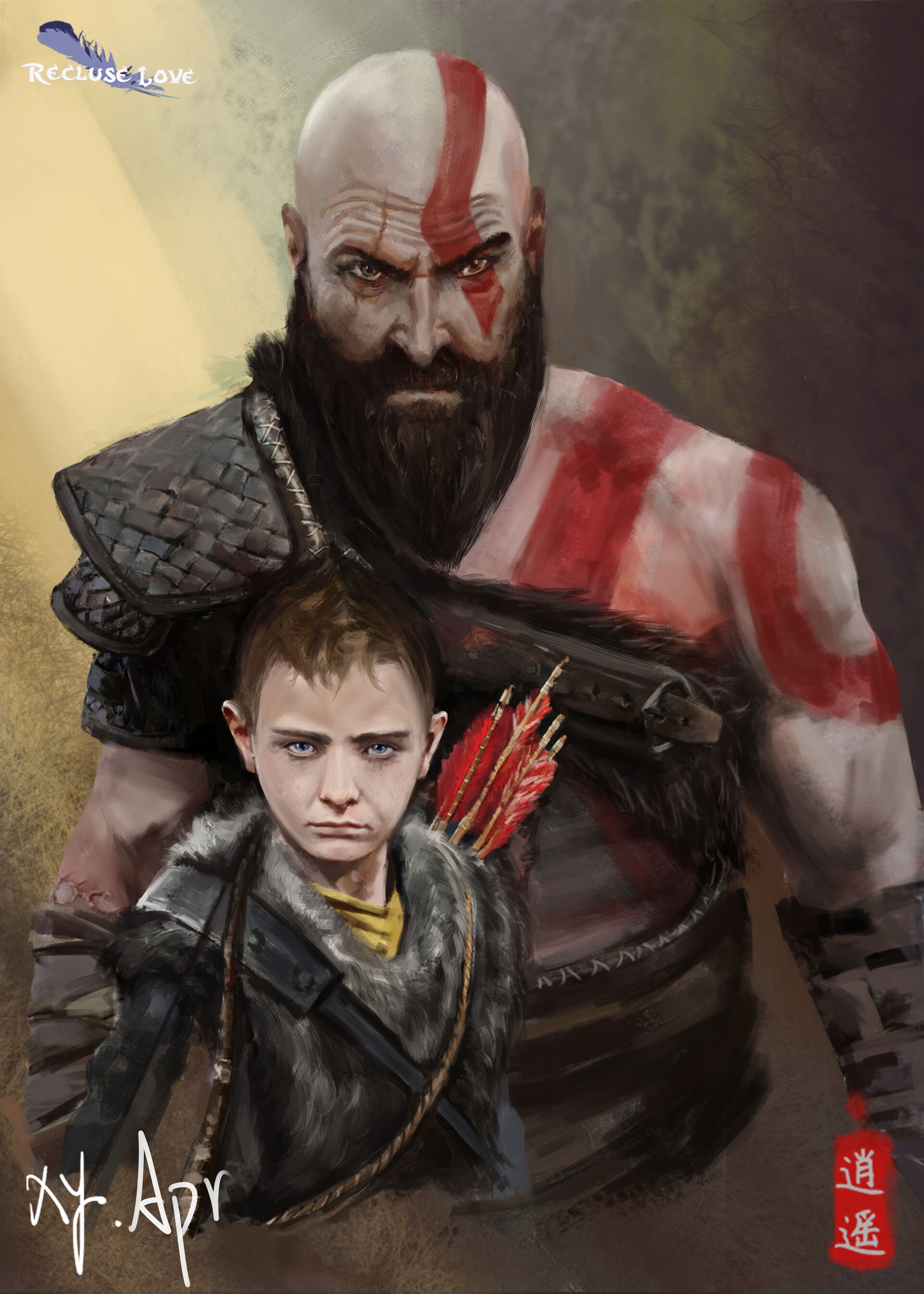 Artstation Kratos And Atreus