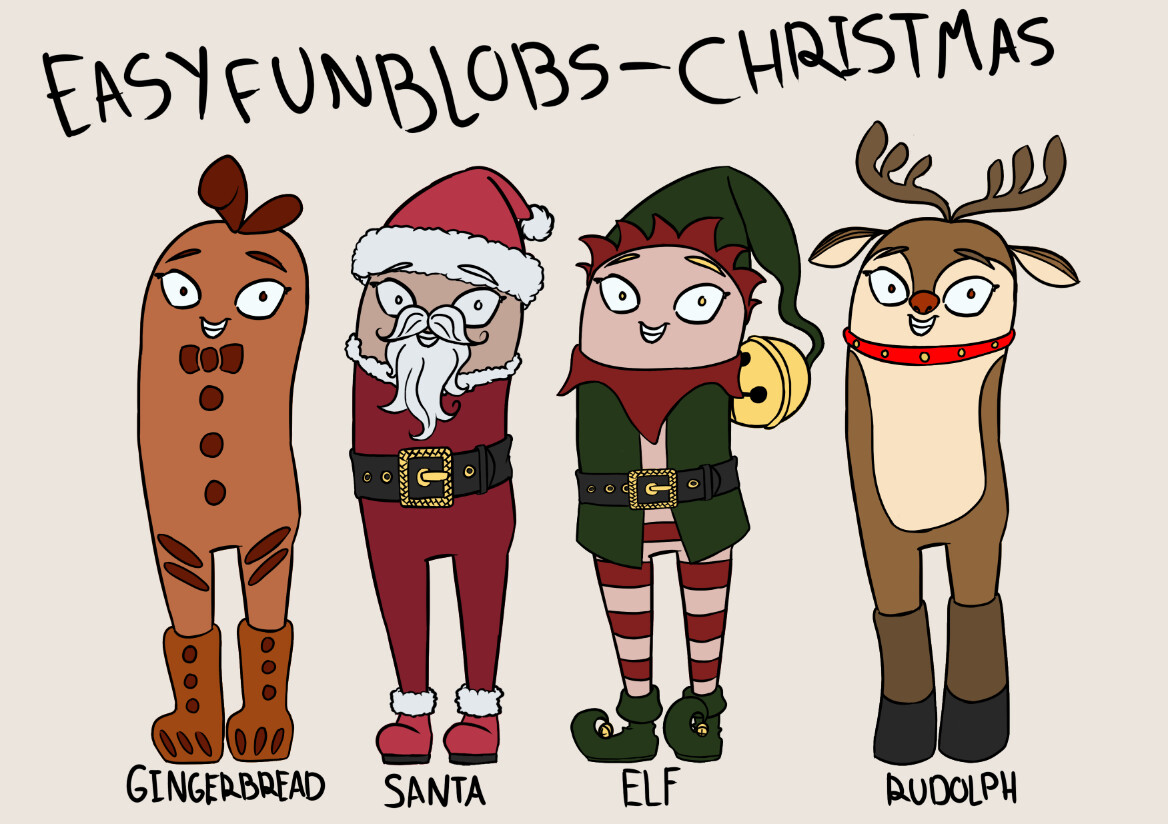 ArtStation - Easy Fun Blobs - Christmas!