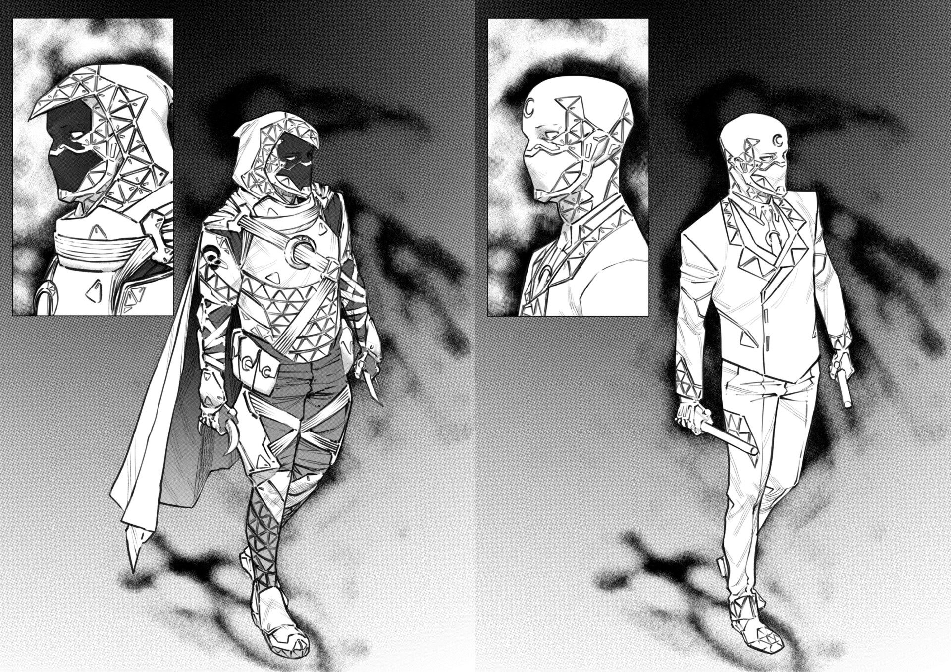 ArtStation - Cyberpunk style moon knight