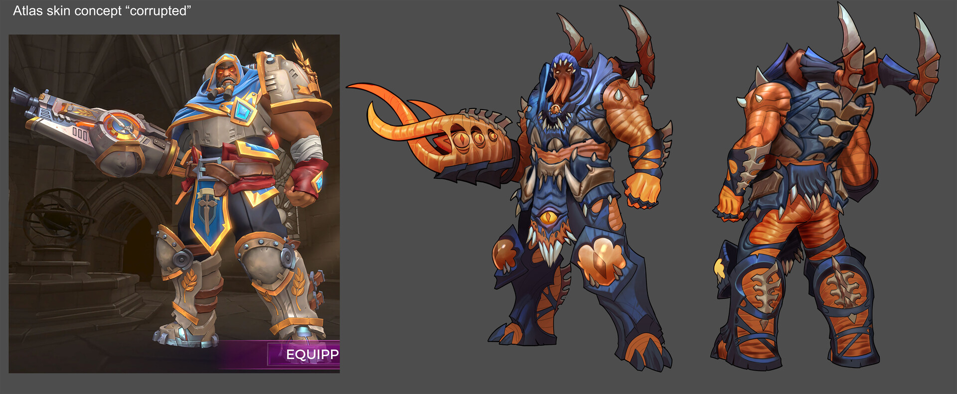 ArtStation - Paladins skin concept: Corrupted Atlas