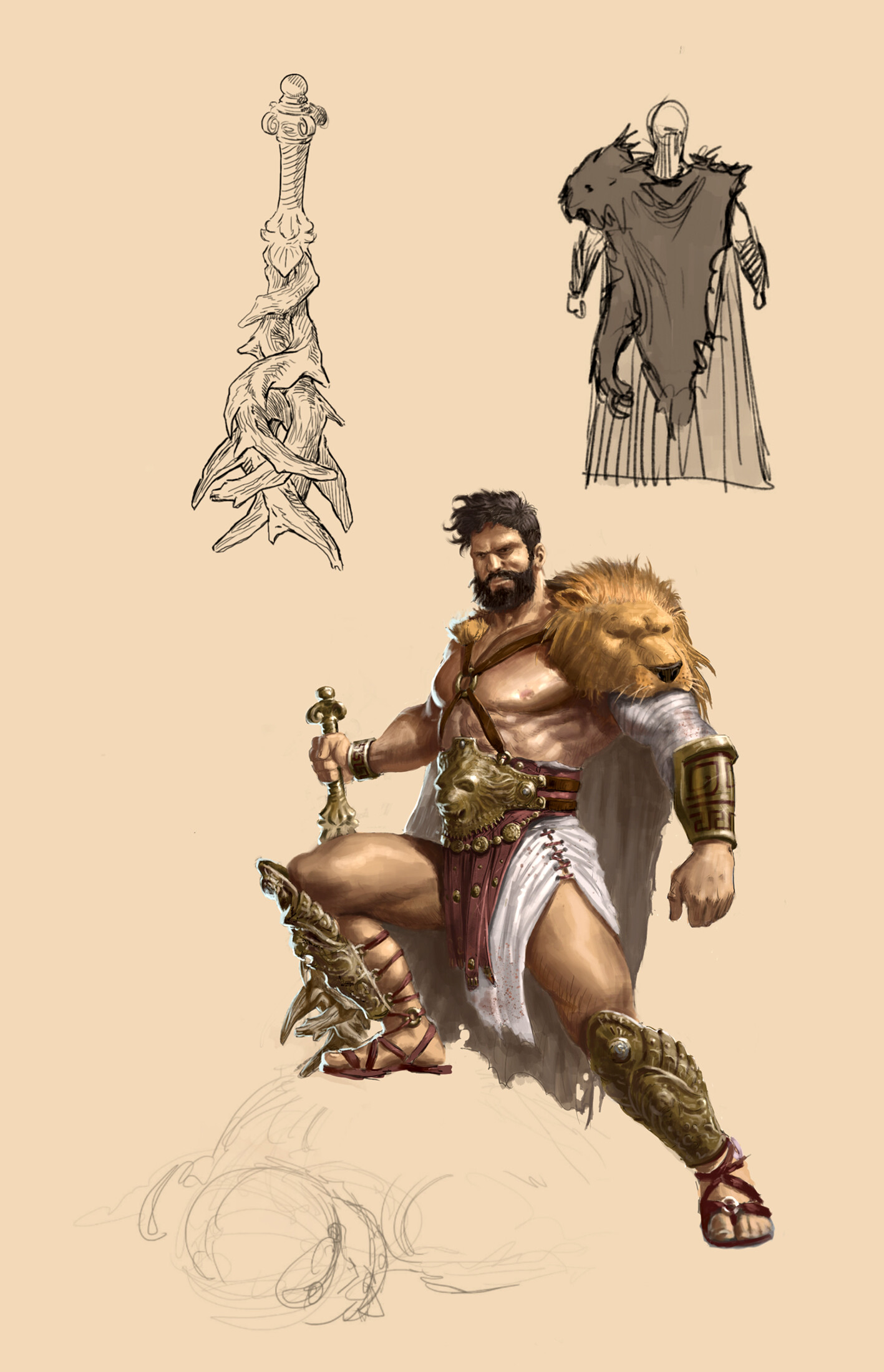 ArtStation - Heracles character design and keyframe. #new3dgechallenge
