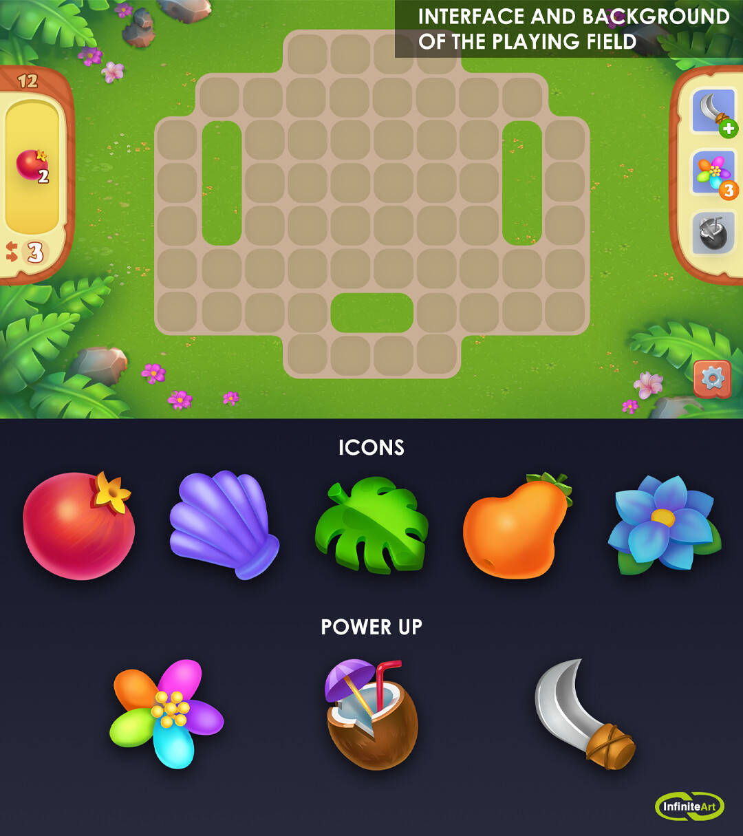 INFINITE ART SOLUTIONS - Match-3 Game UI Design (160 hours)