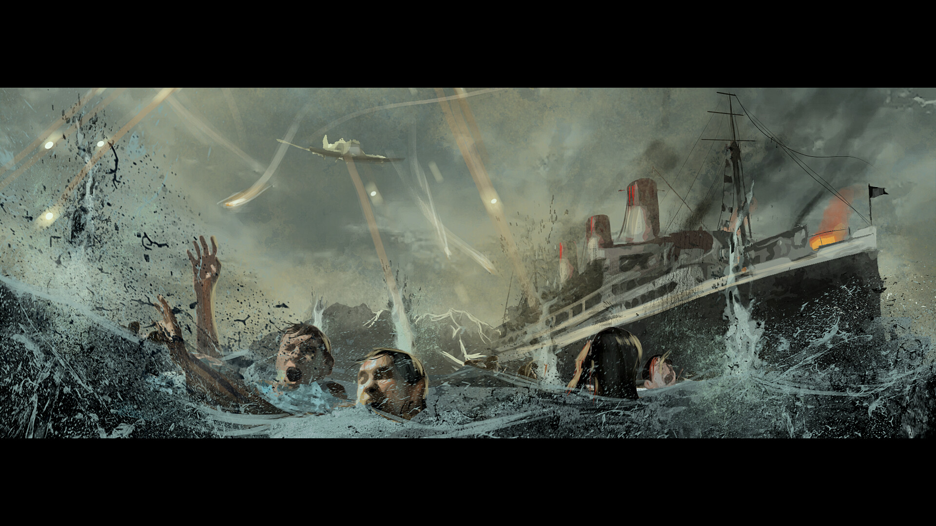 Matt Ribeiro - SS Cap Arcona 1945 Attack - Concept Art