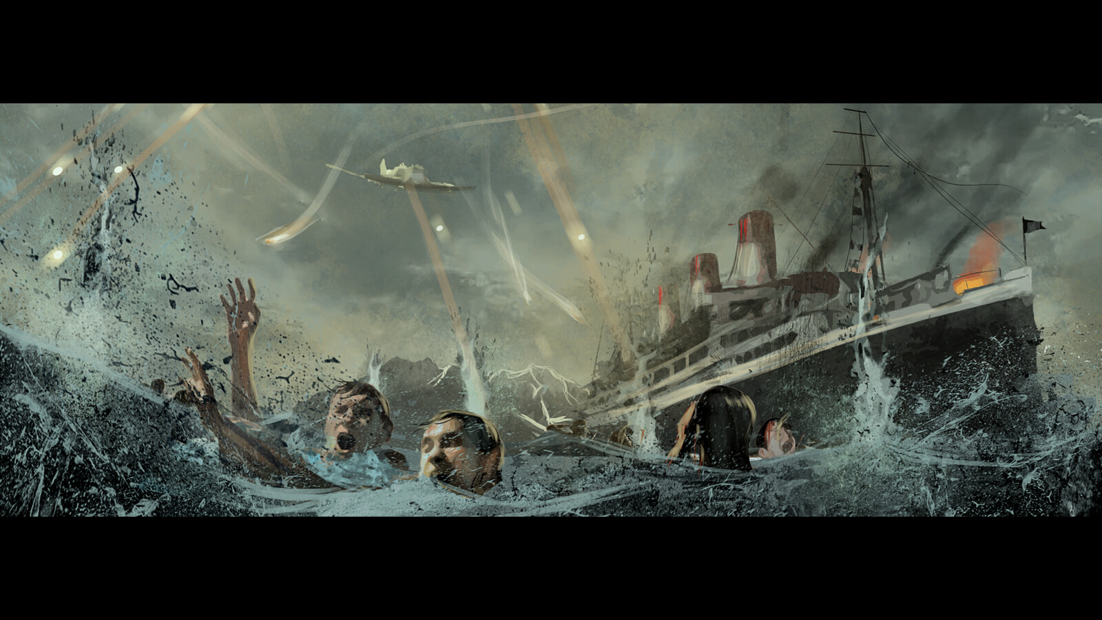 Matt Ribeiro - SS Cap Arcona 1945 Attack - Concept Art