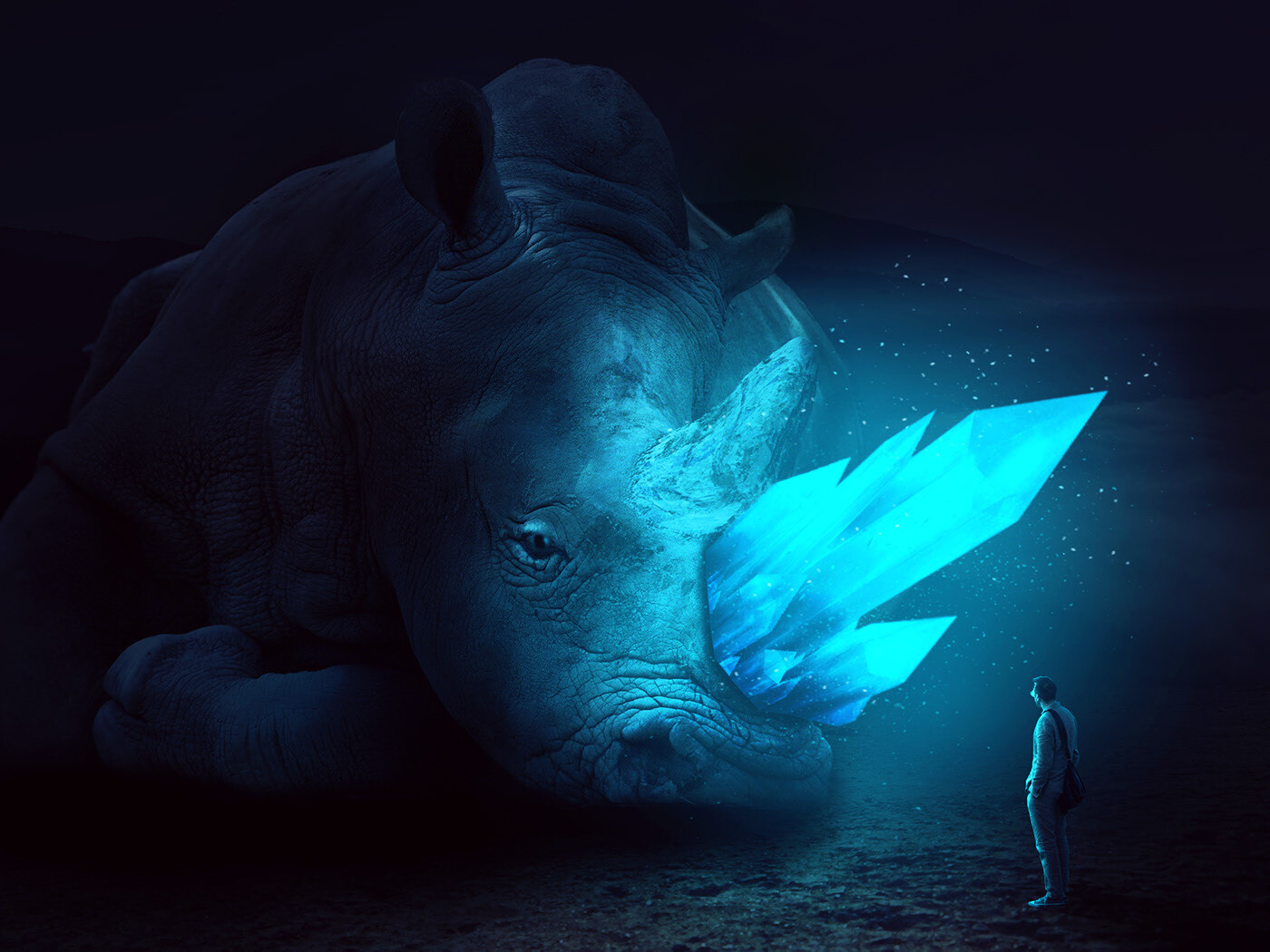 ArtStation - The glow of extinction rhino