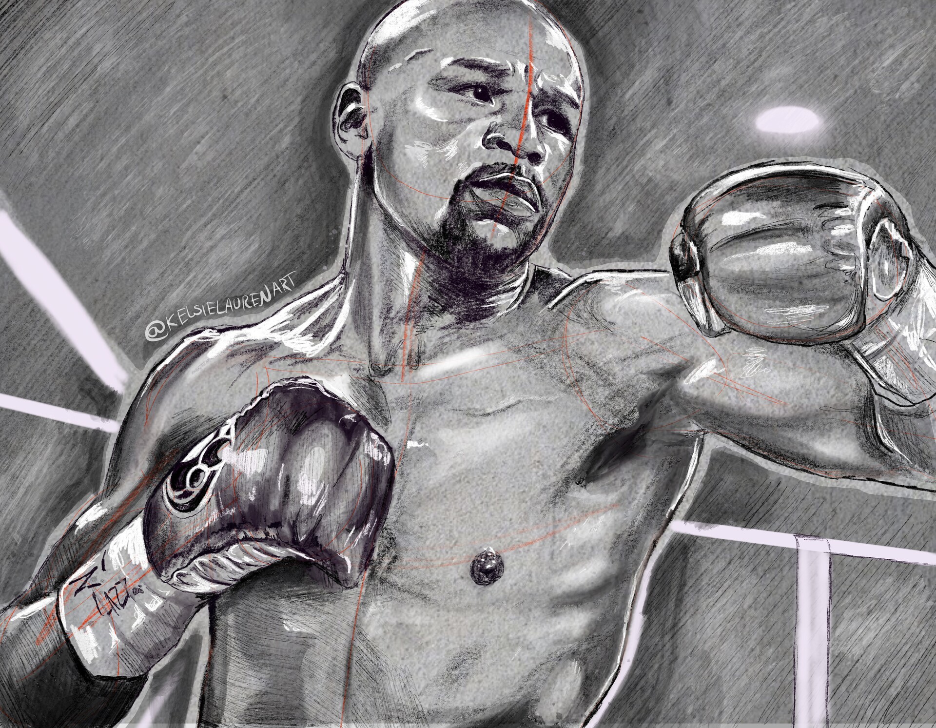 ArtStation - Boxer sketch anatomy practice