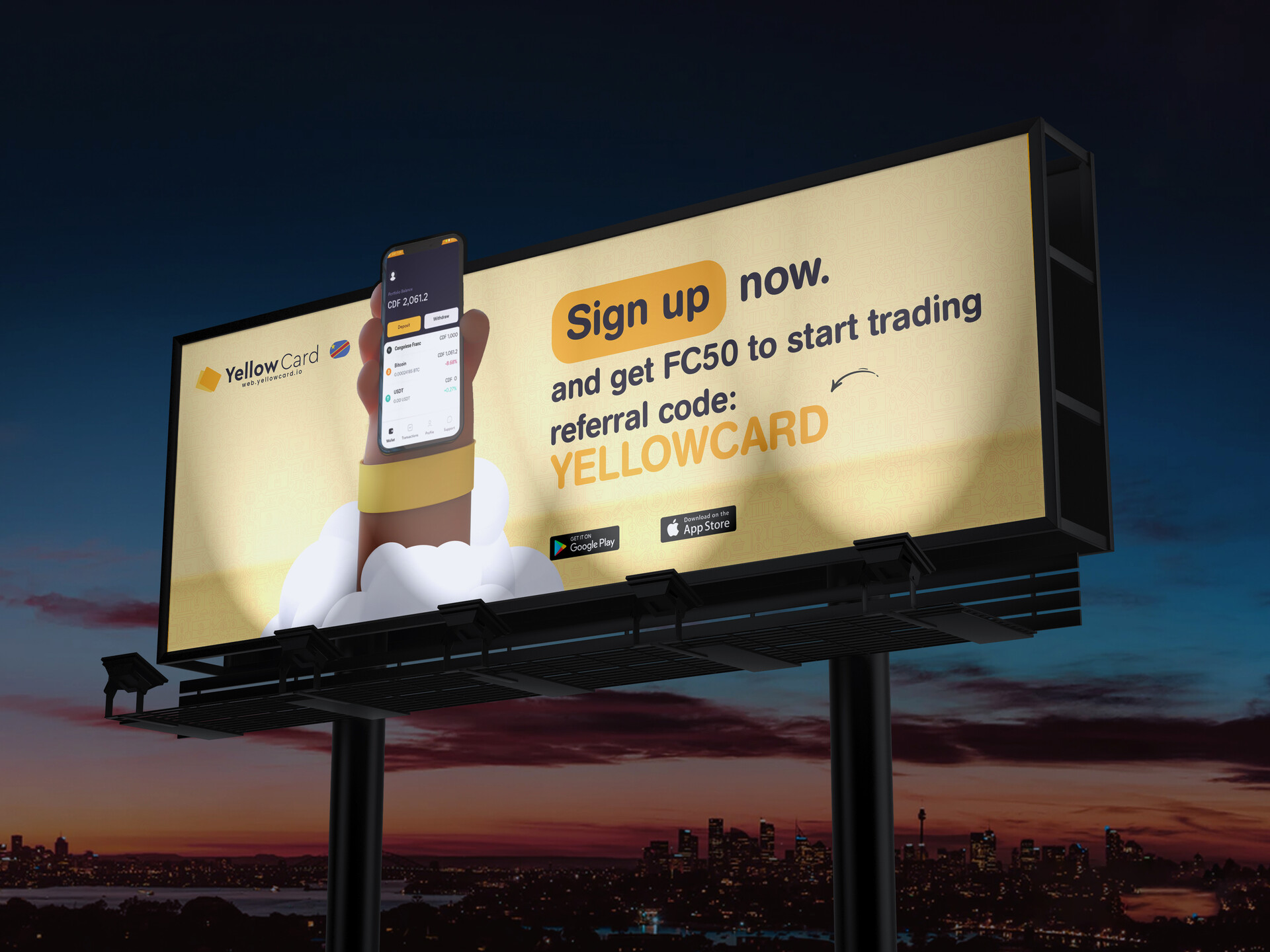ArtStation - YellowCard 3d Billboard Concept