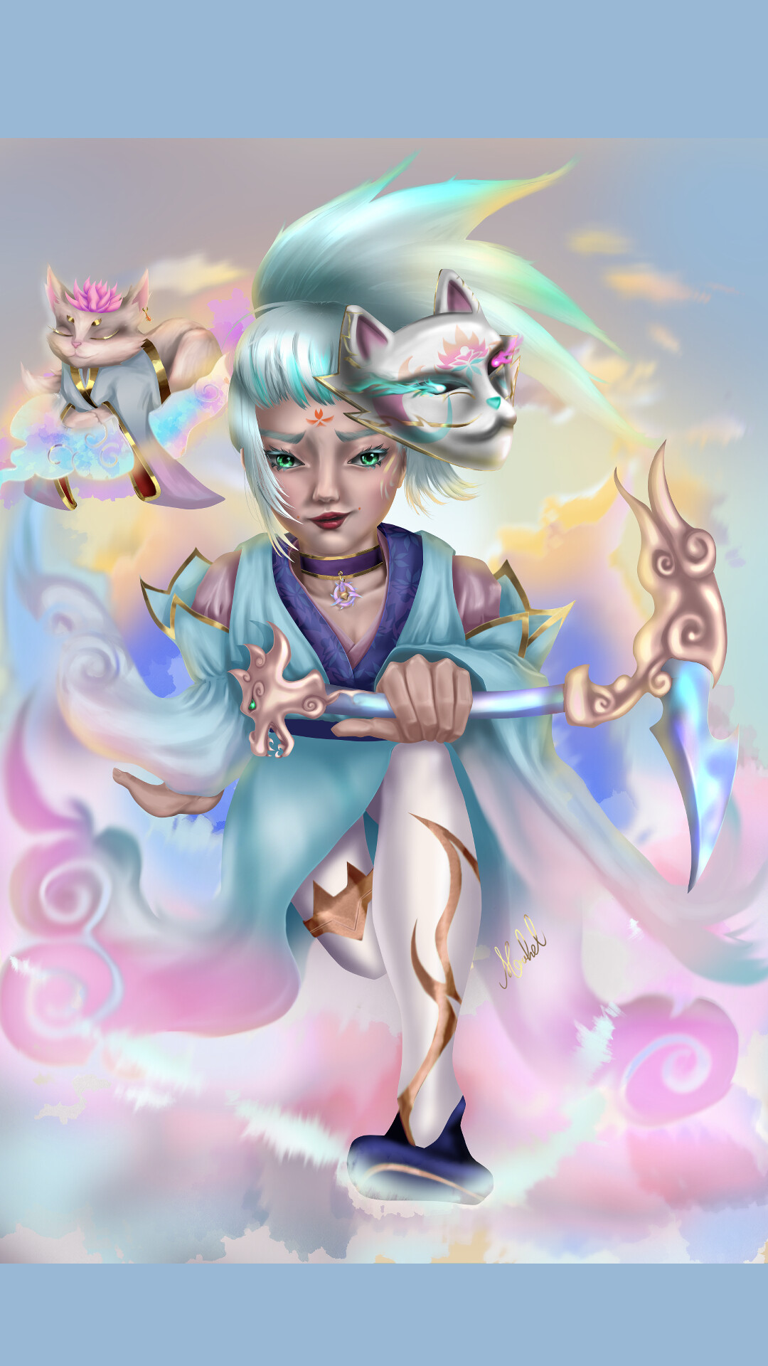 ArtStation - Akali Florescer Espiritual fanart