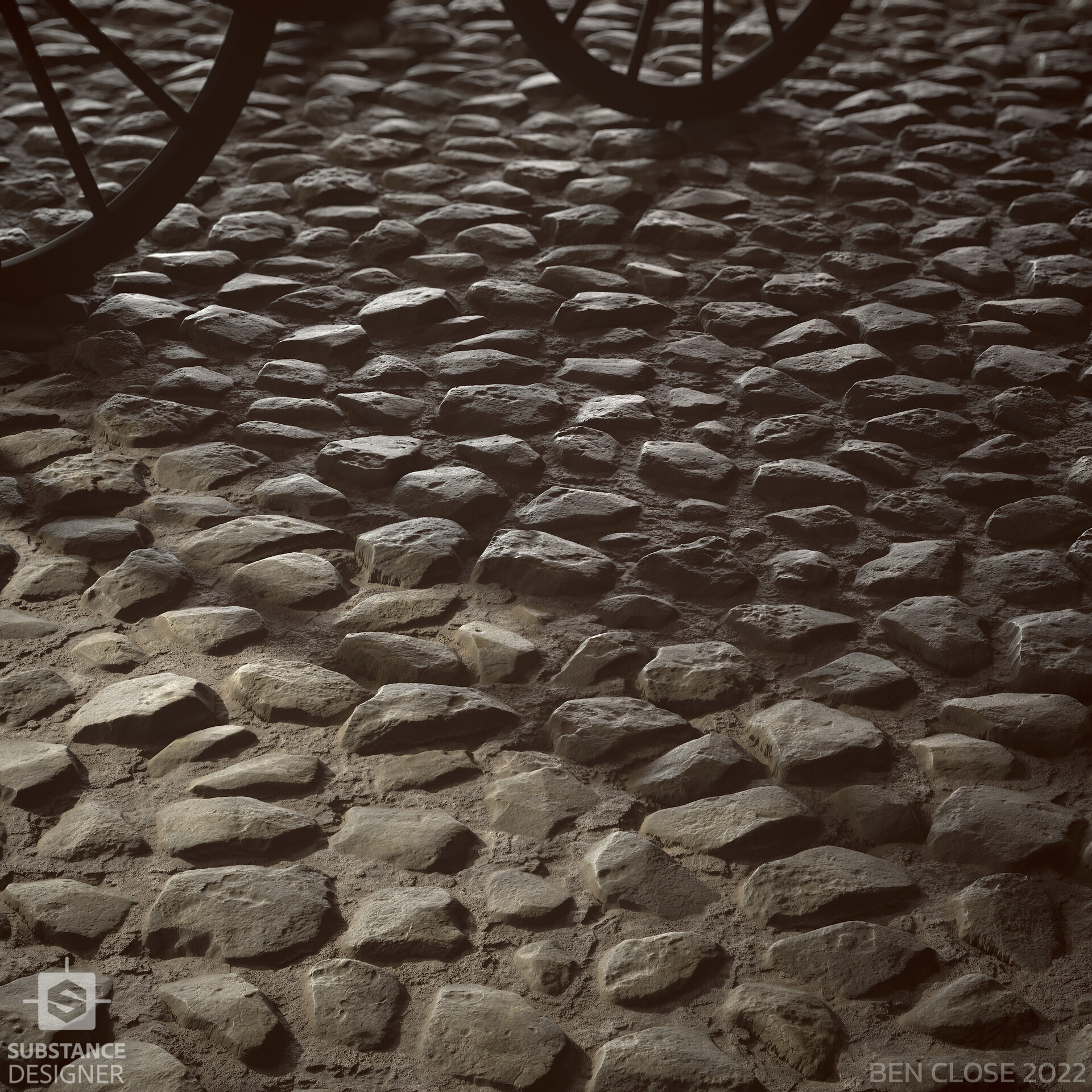 ArtStation - Cobblestone Road Material