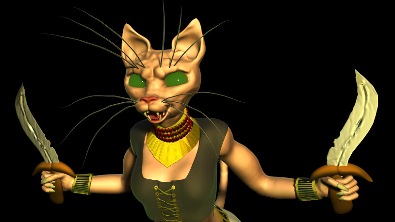 ArtStation - Cat warrior