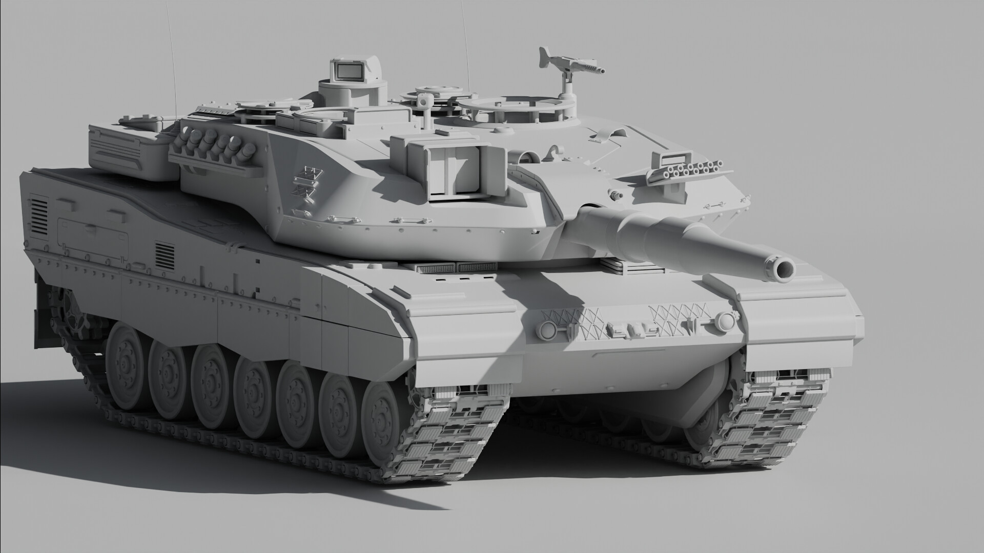 ArtStation - Leopard 2a7 - Clay Renders