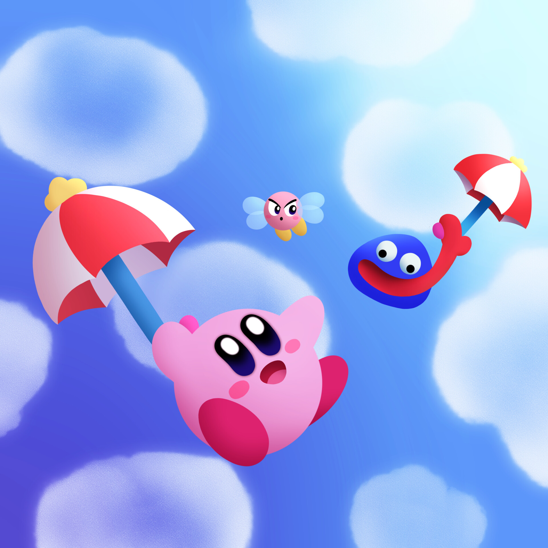 Parasol Kirby Gif