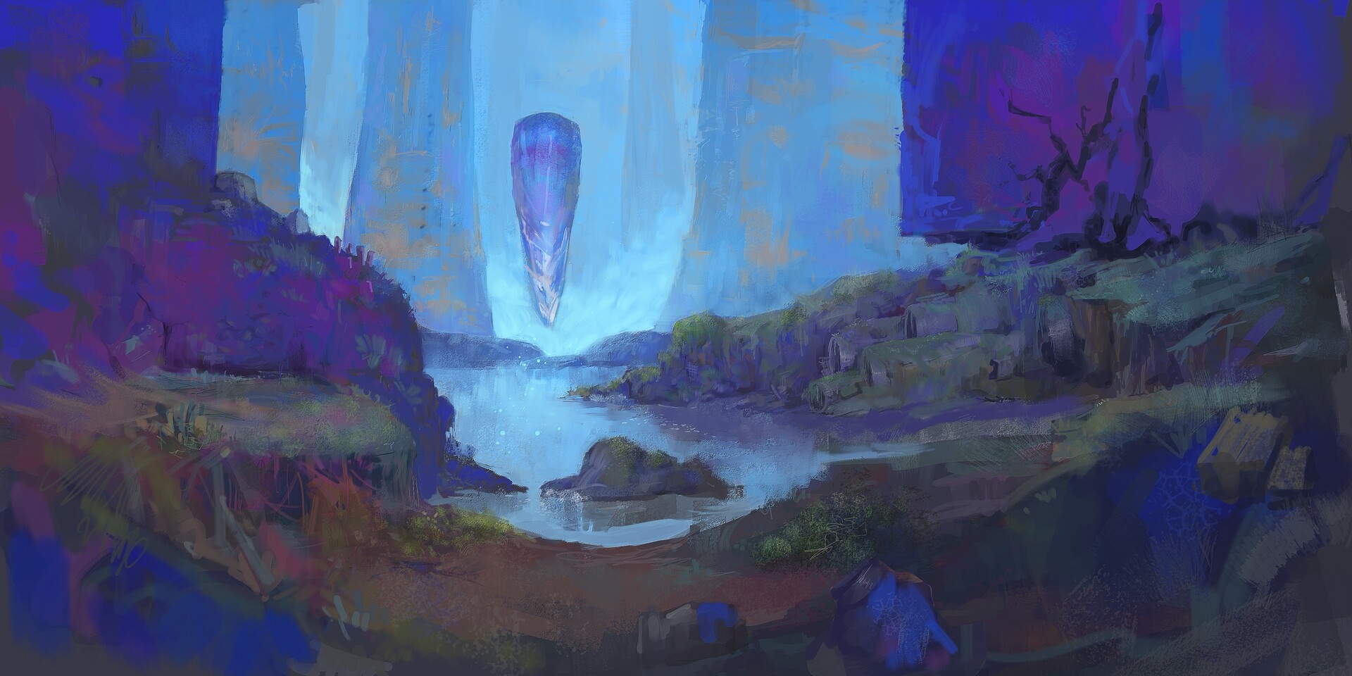 ArtStation - Blue cave