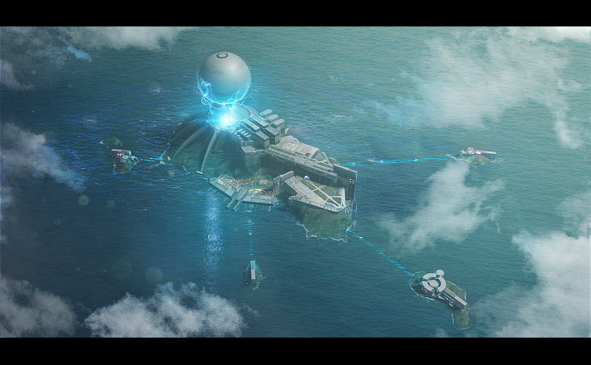 ArtStation - Planetary Core Stabilizer Plant G04 Aerial View