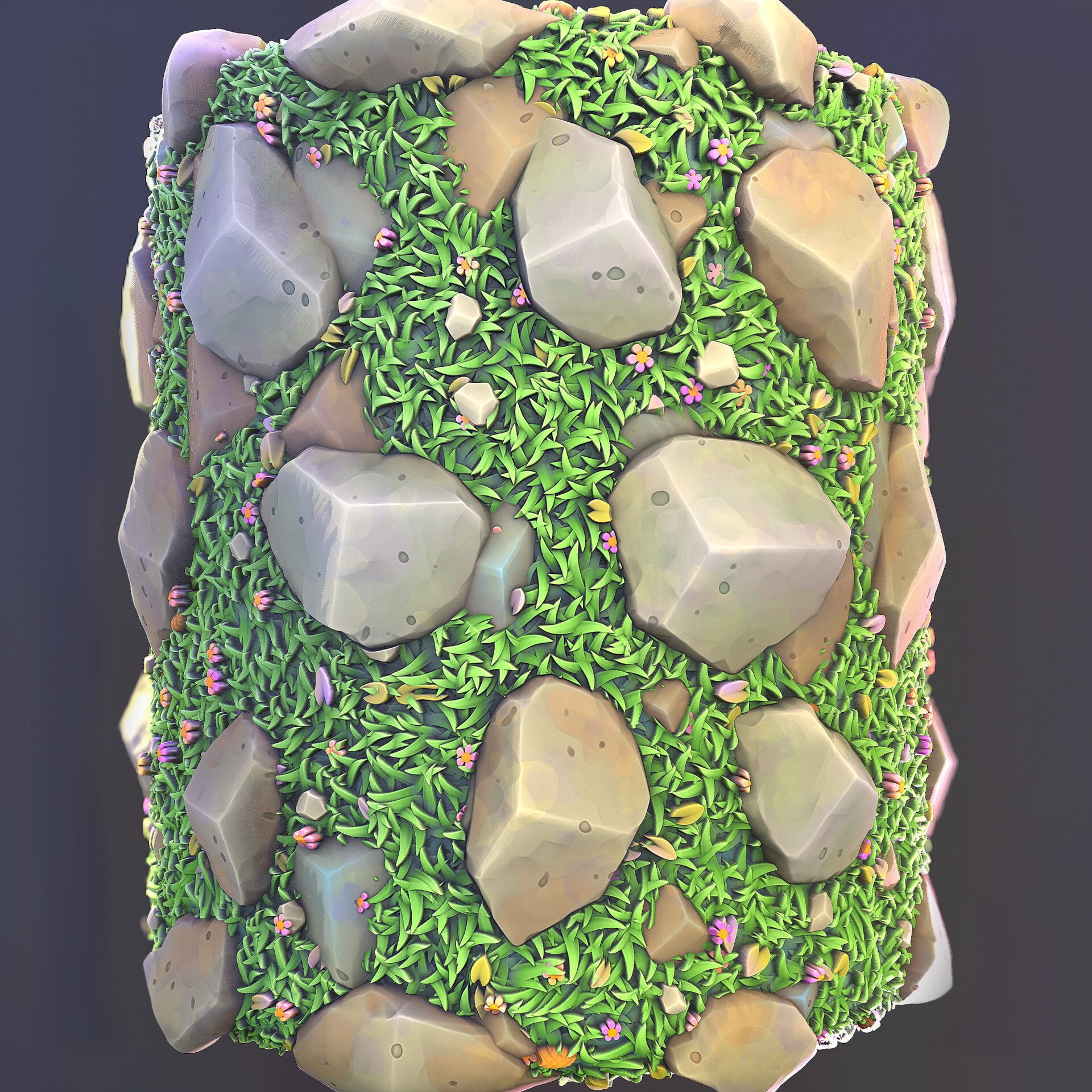 ArtStation - Stylized Stone Grass Substabce