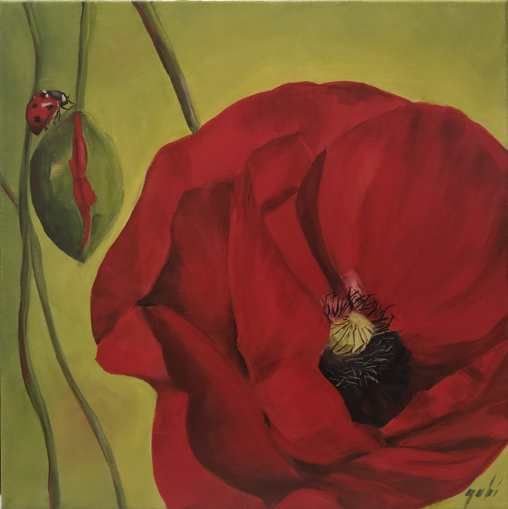 ArtStation - Just red, original acrylic painting