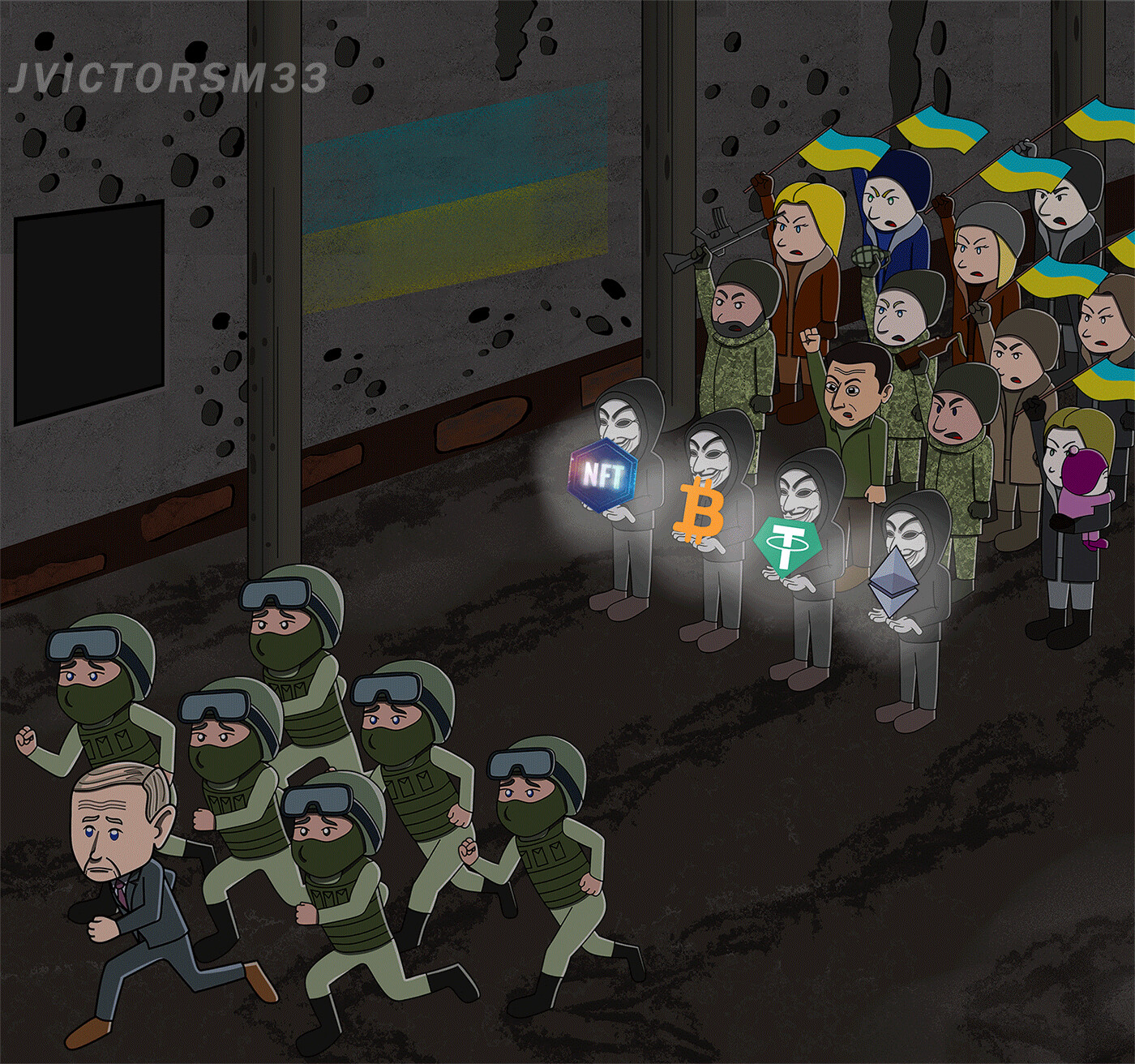 ArtStation - Freelance - GIF about the war in Ukraine