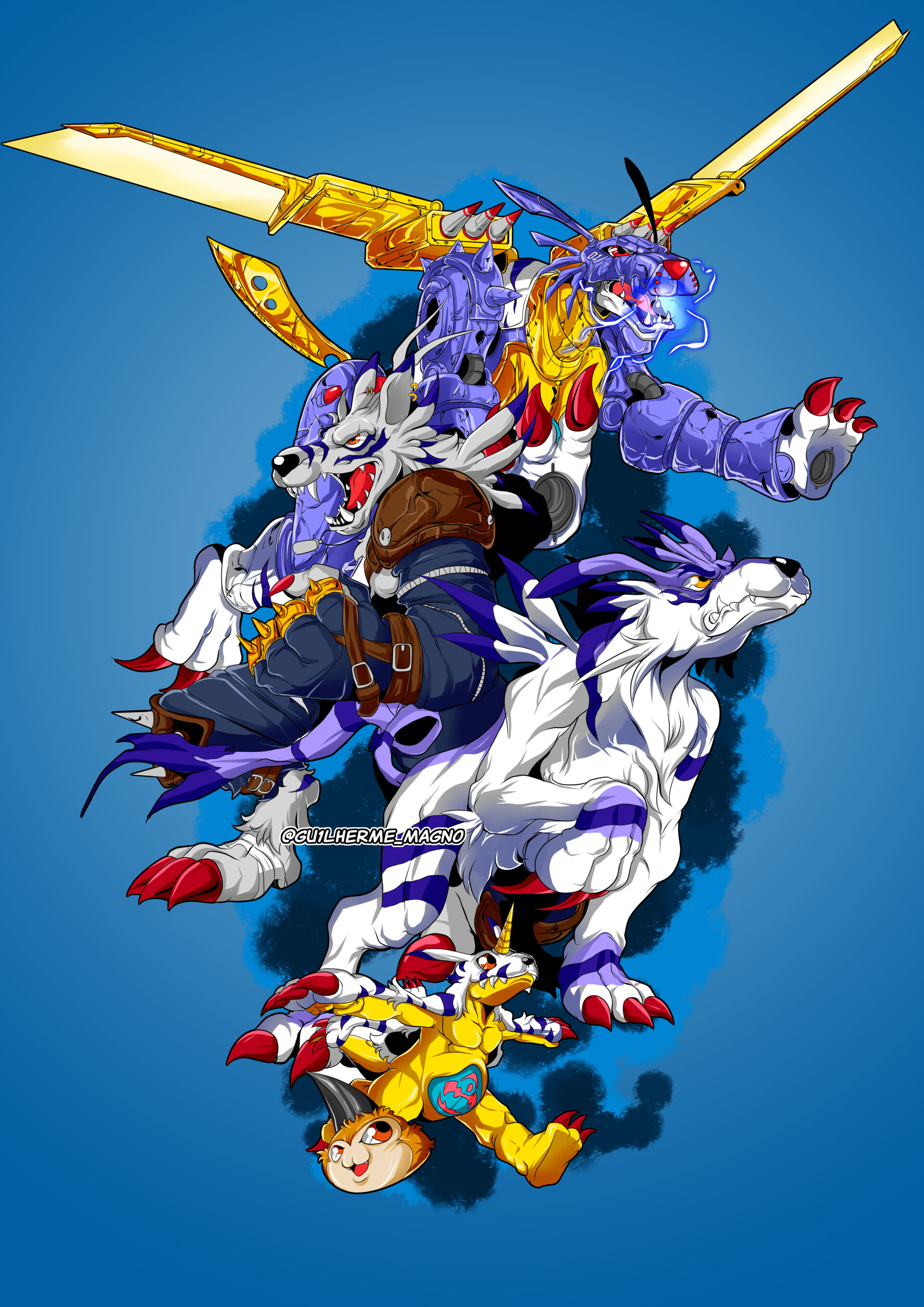 Digimon Evolucao Gabumon