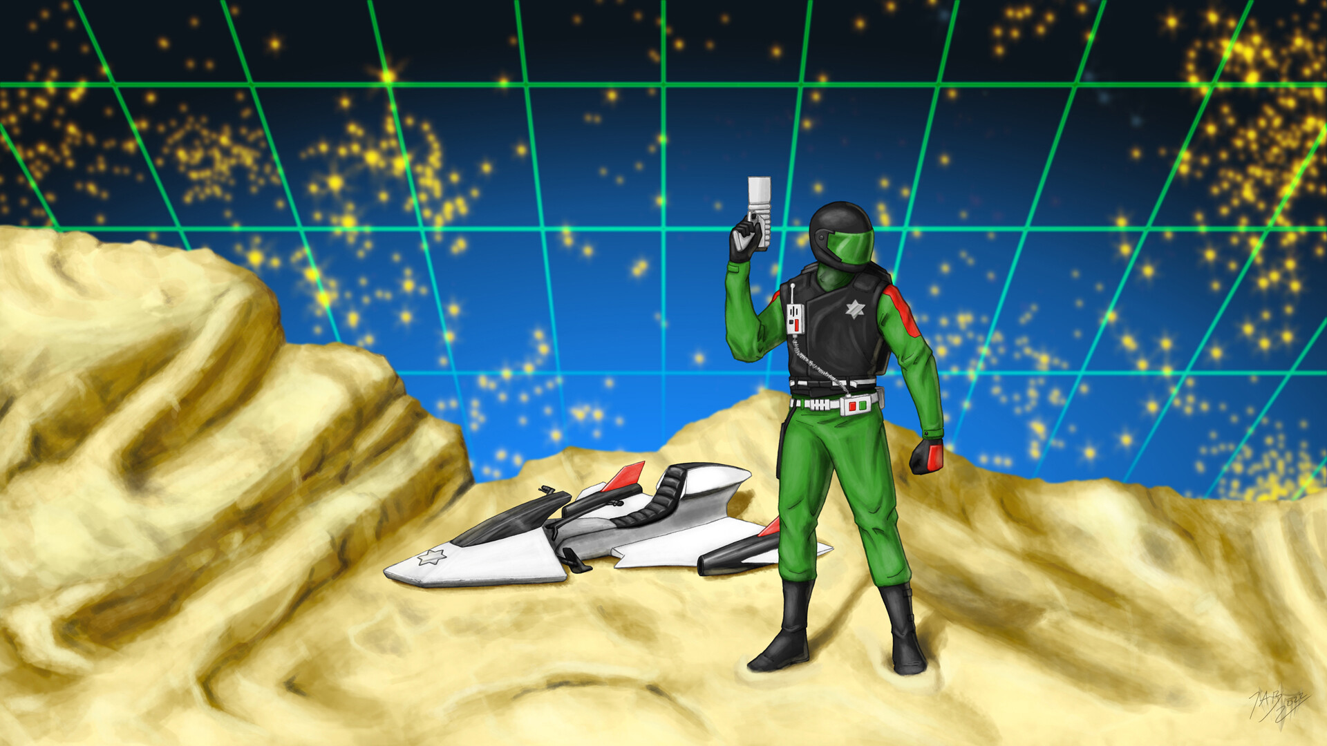 ArtStation - Commission - Sci-fi Space Police Officer