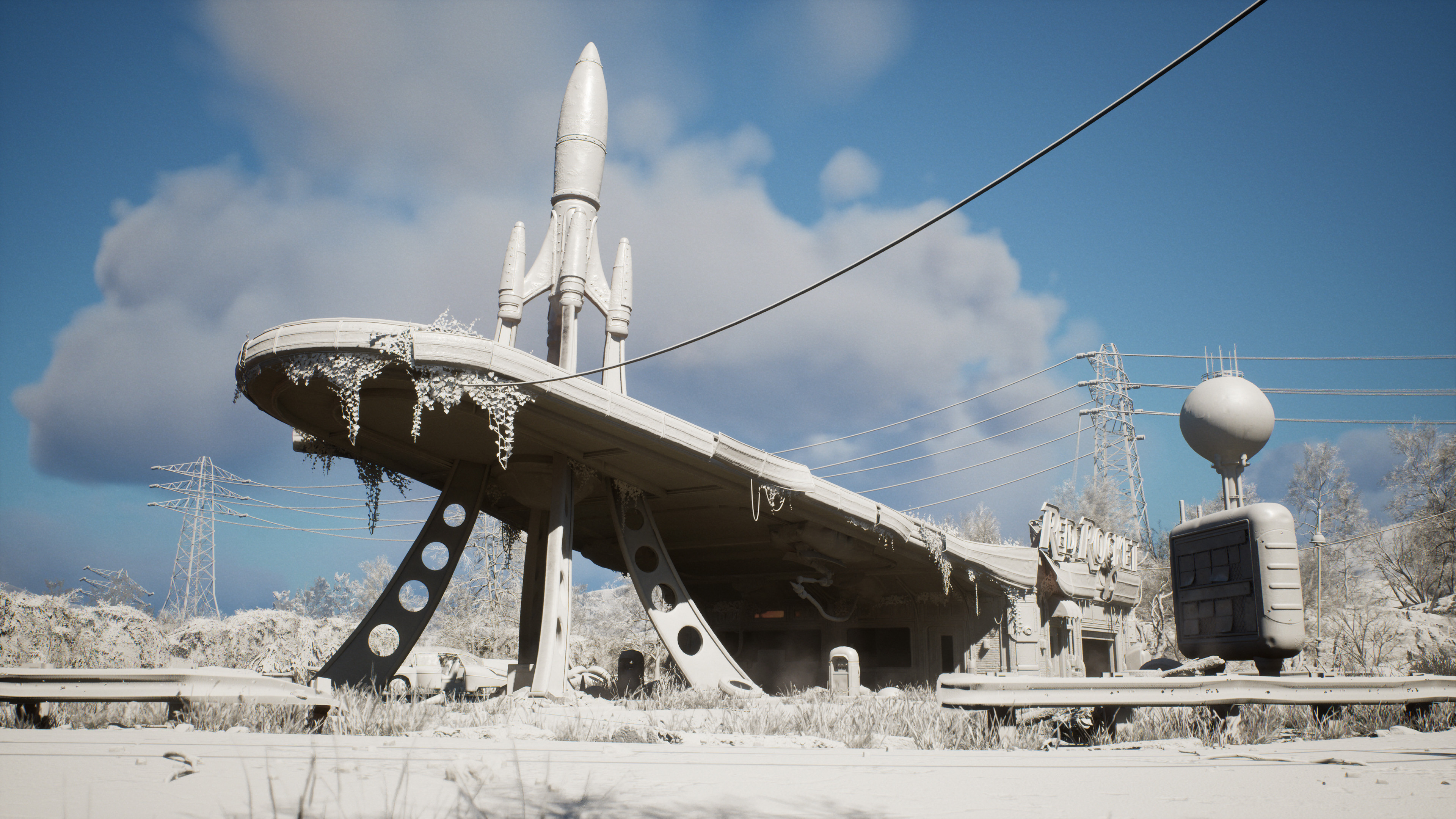 Andrew Gebert - UE5 Fallout 4 Fanart - Red Rocket Exterior