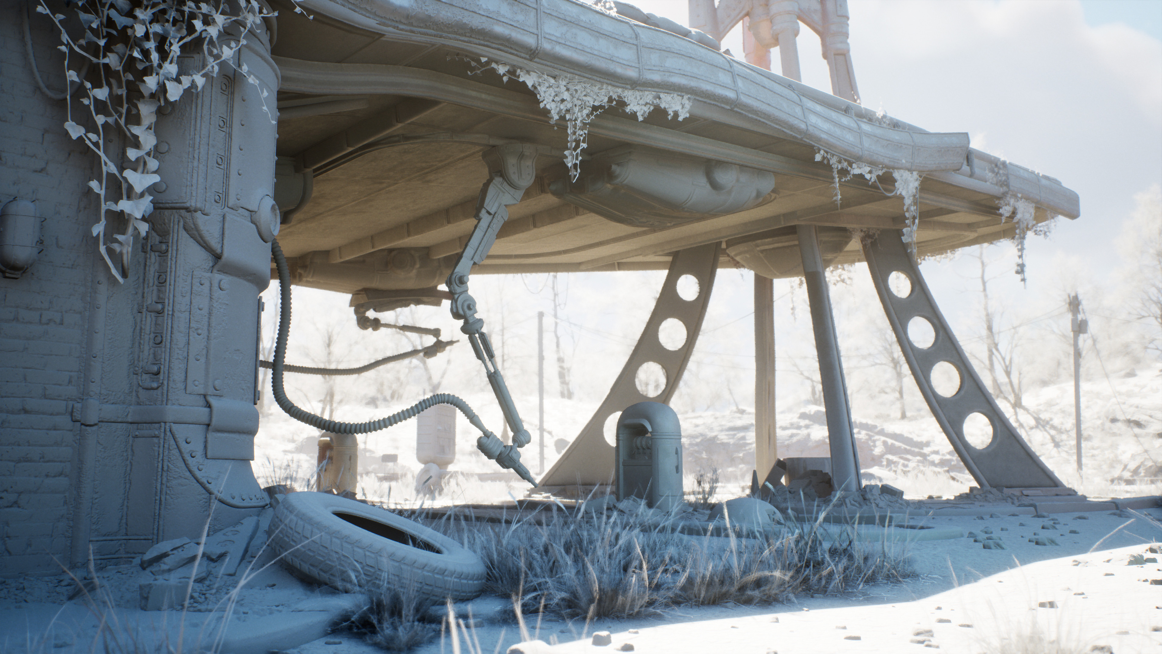 Andrew Gebert - UE5 Fallout 4 Fanart - Red Rocket Exterior