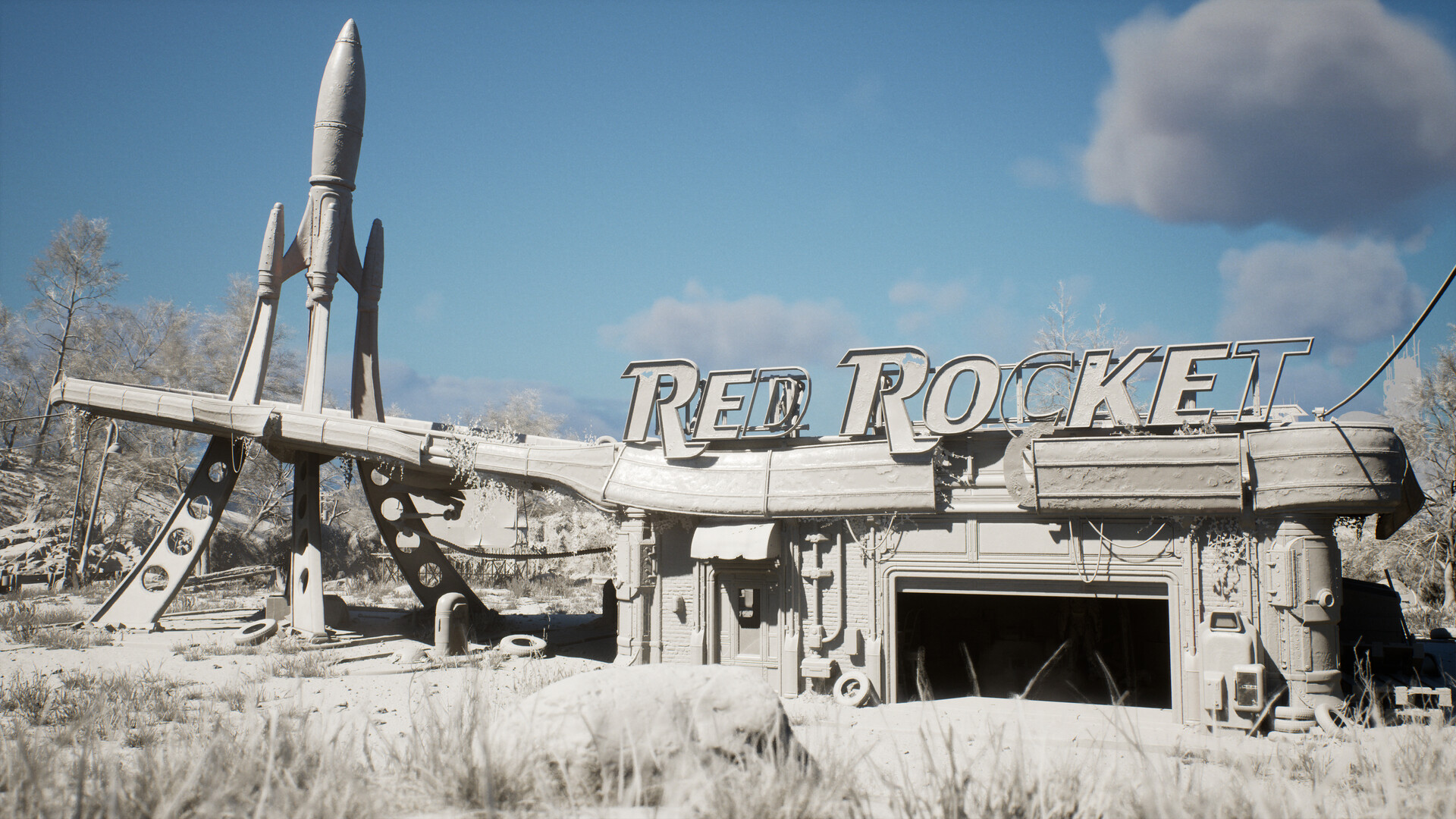 Andrew Gebert - UE5 Fallout 4 Fanart - Red Rocket Exterior