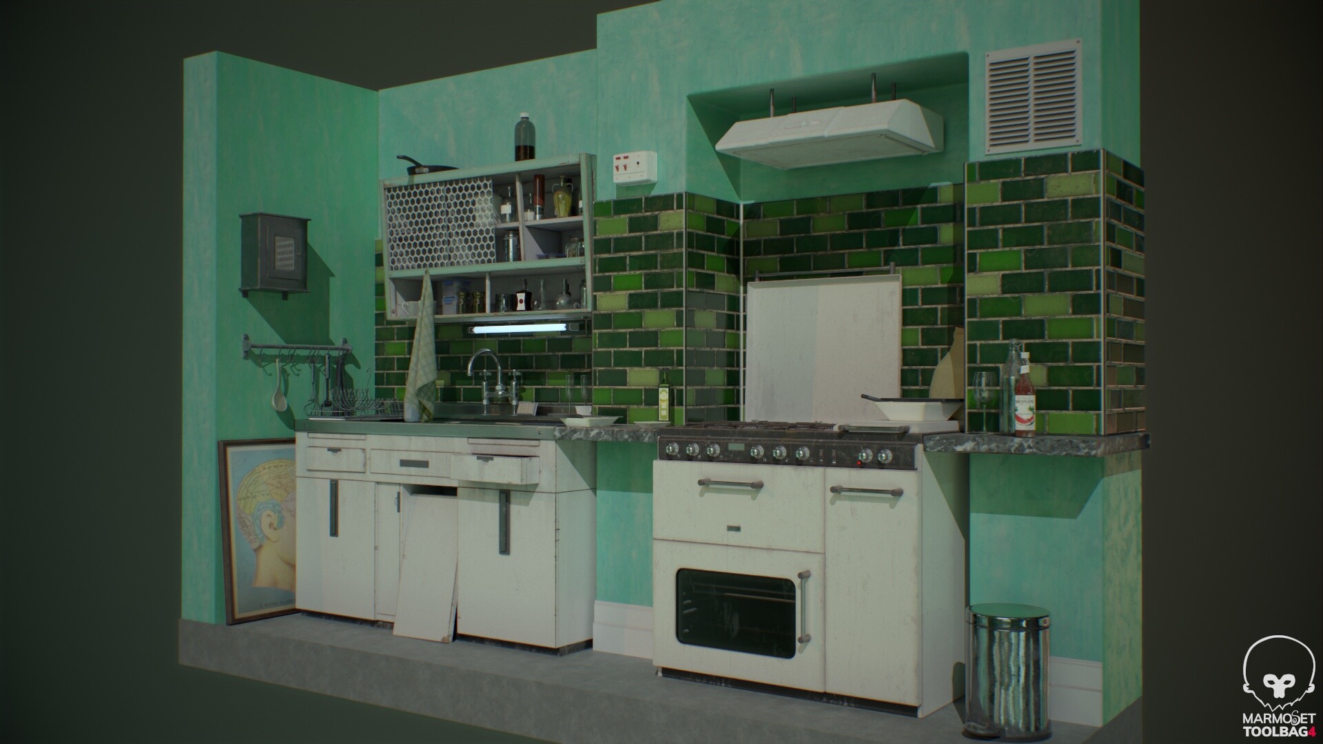 ArtStation - ::Marmoset:: BBC Sherlock 221B Kitchen SinkSet