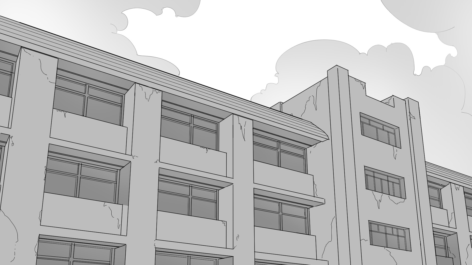 how to draw anime buildings