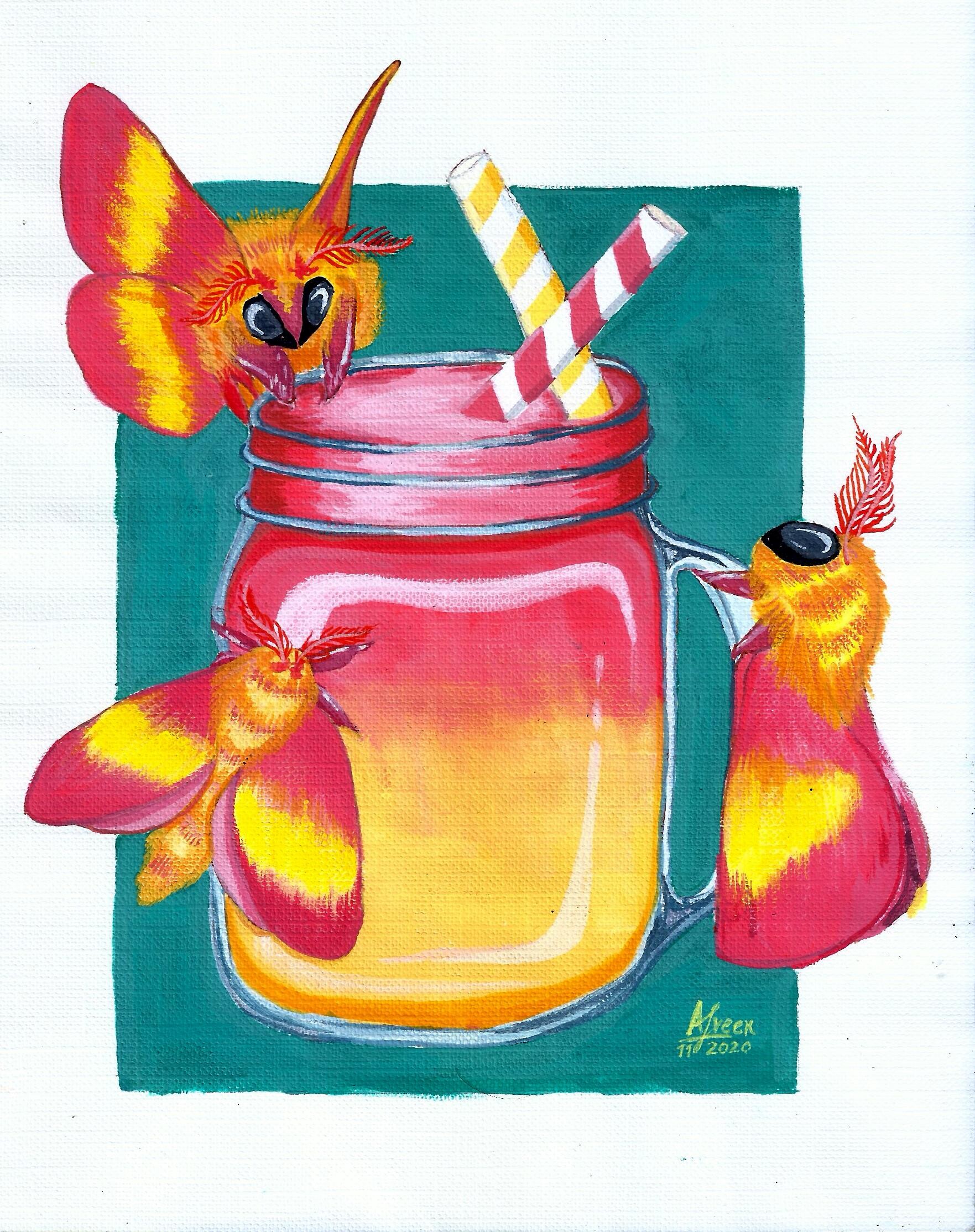 ArtStation - Strawberry Banana Milkshake Moths