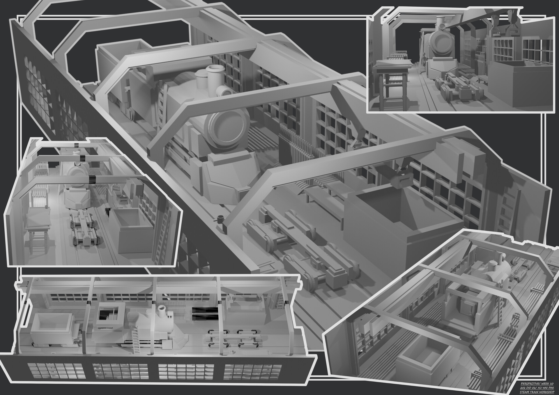 ArtStation - Tiny Steam Train Workshop