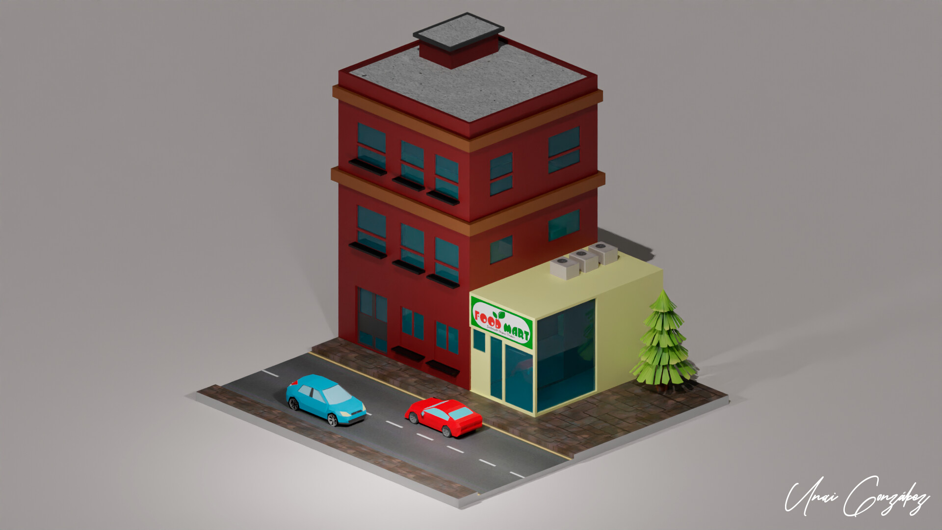 ArtStation - Low-Poly building