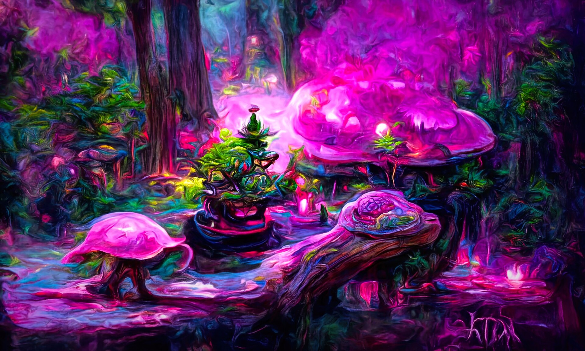 psychedelic forest disco