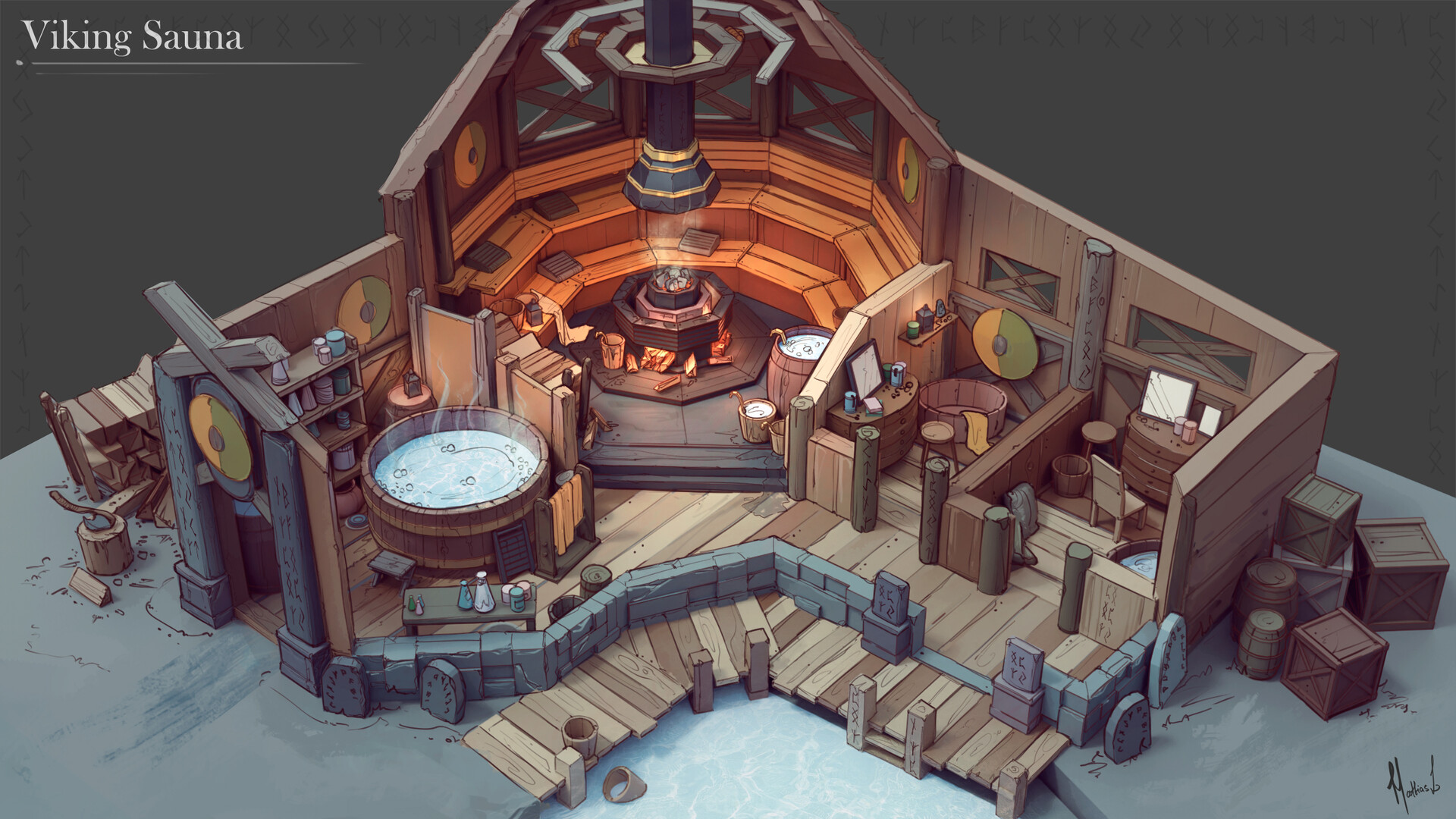 ArtStation - Viking Sauna