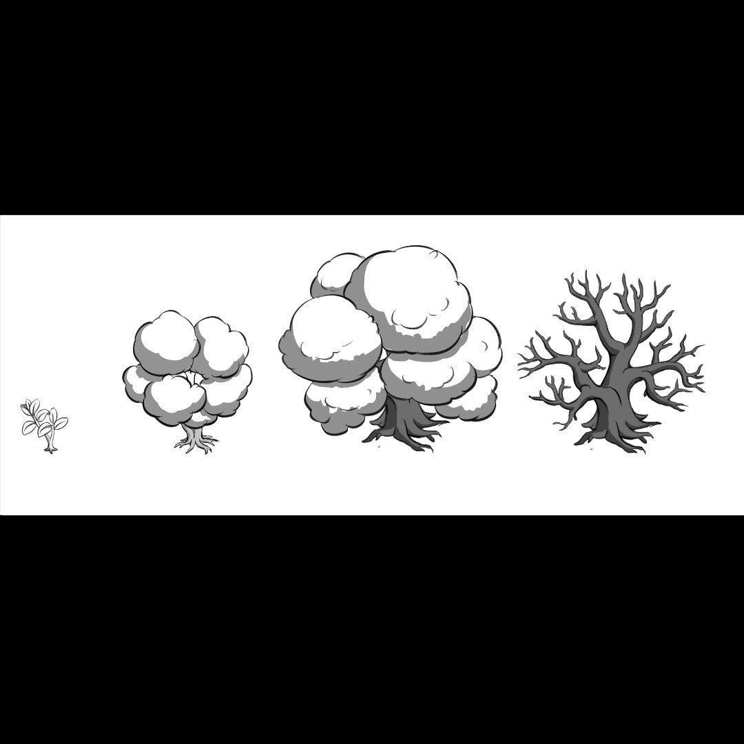 ArtStation - tree step by step