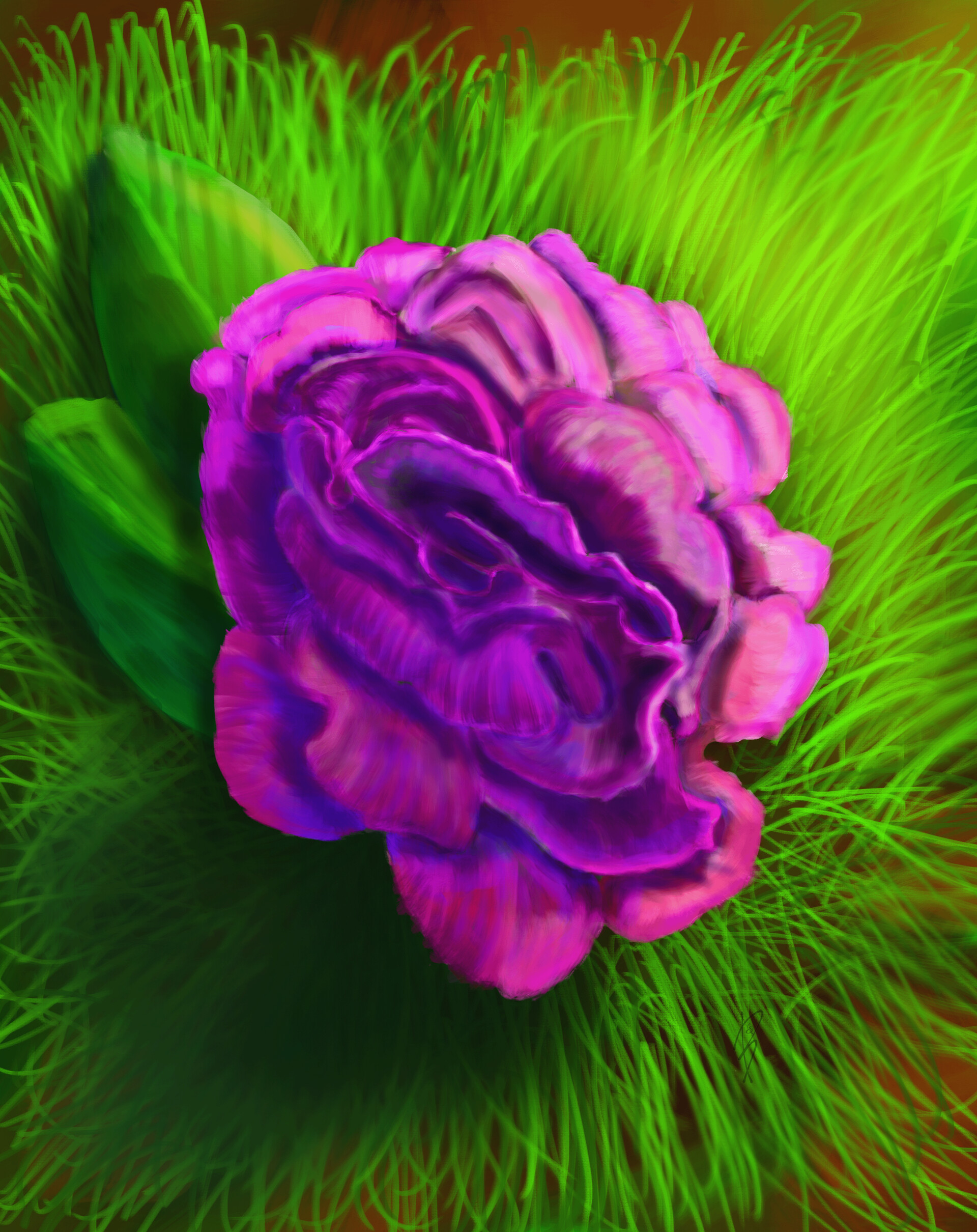 ArtStation - Pink Flower, Color Practice