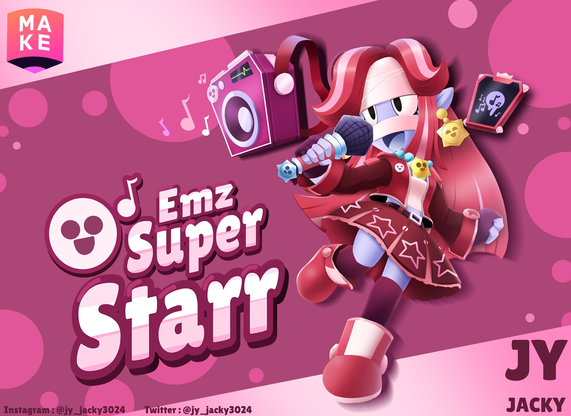 ArtStation - Emz Super Starr Brawl Stars