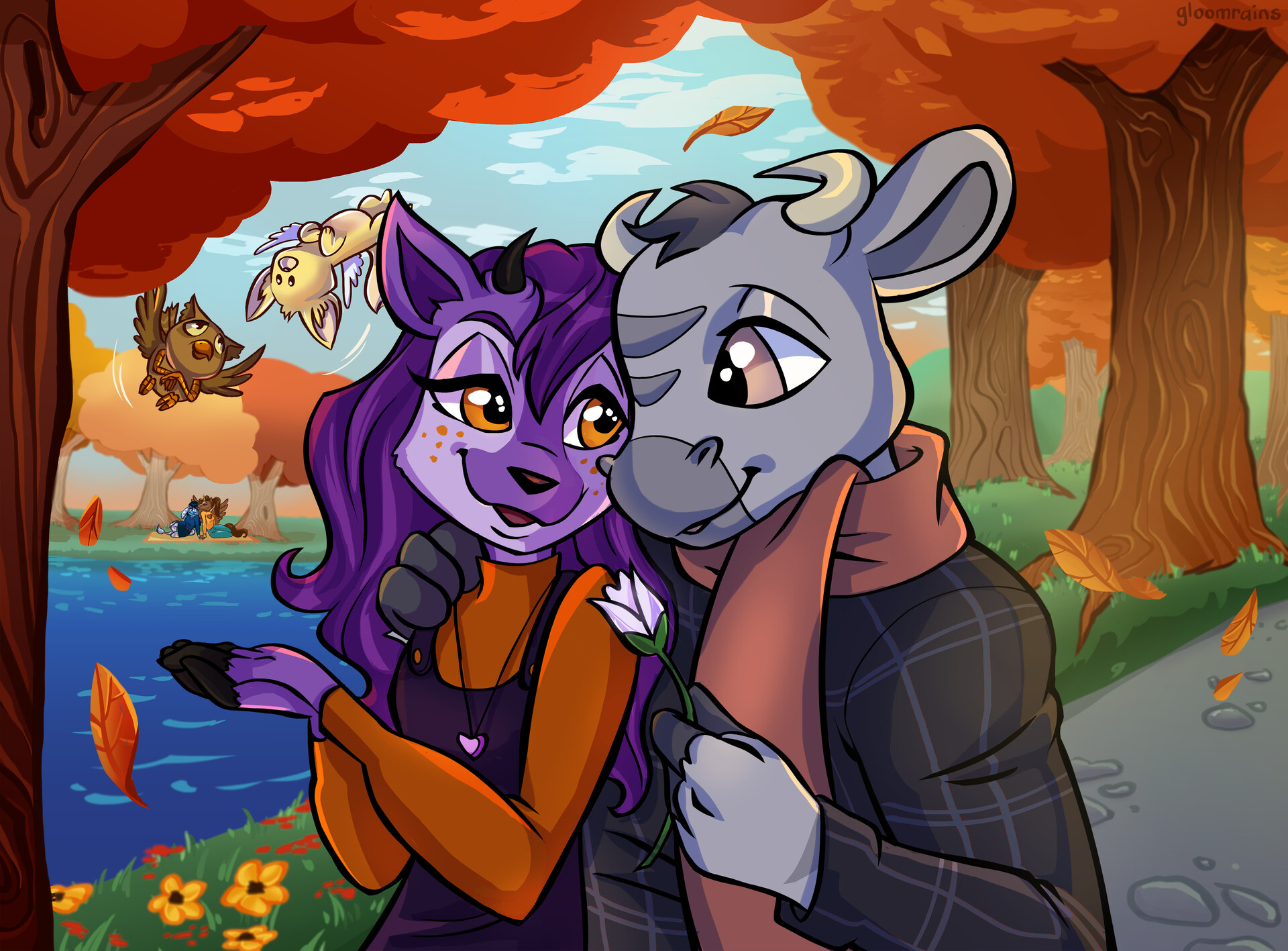Billie Reynolds - Neopets Illustration - Autumnal Grey Day