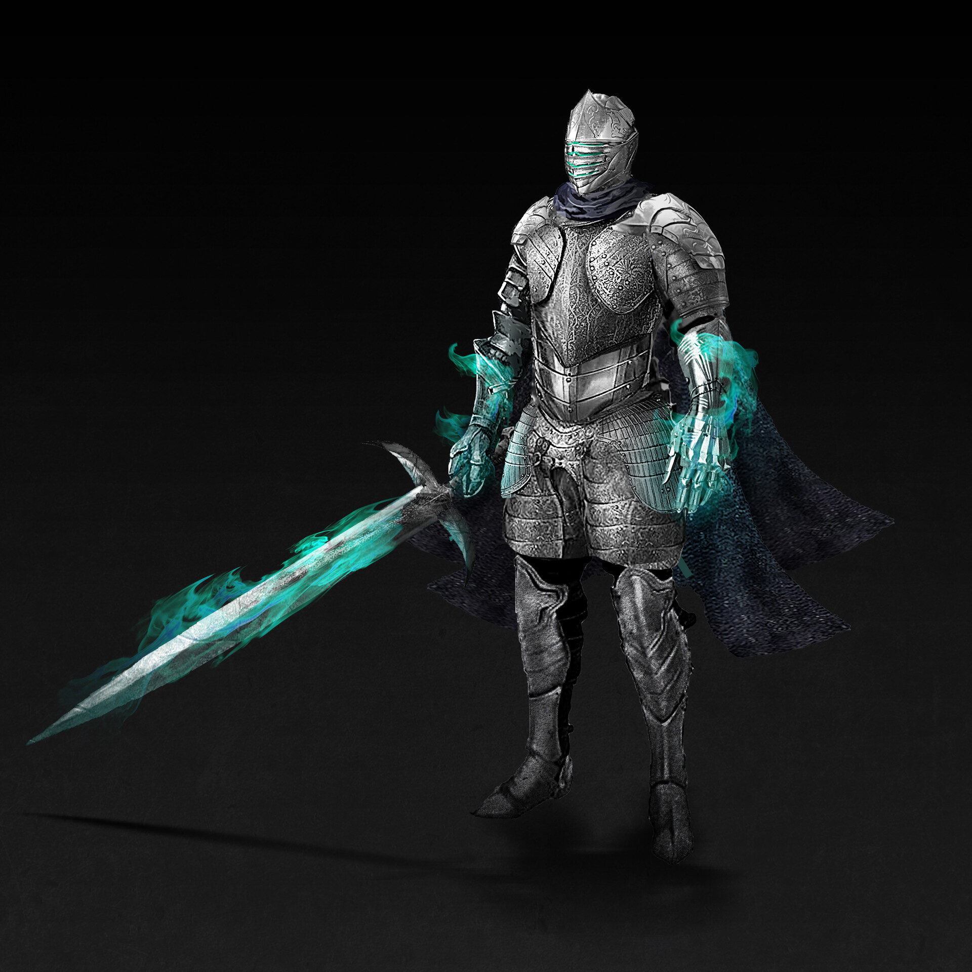 Blue Fire Knight