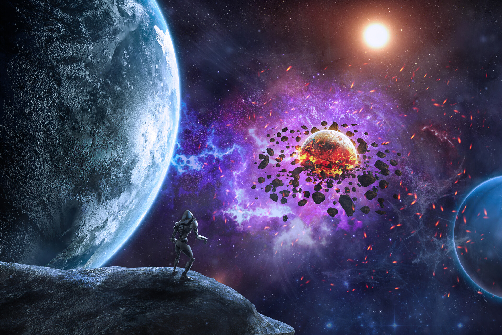 Exploding Planet Wallpaper