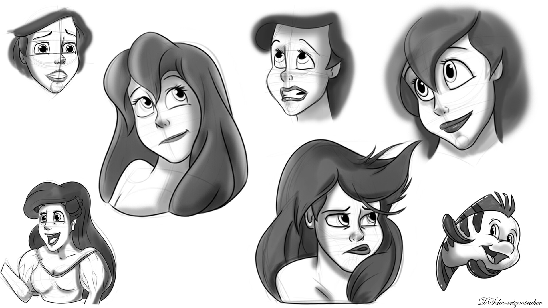ArtStation - Character Expression Study: Ariel